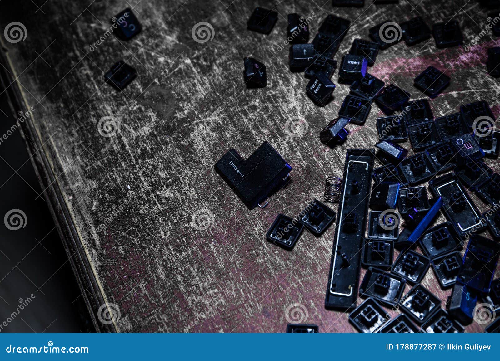 Hammer on Computer Keyboard with Damaged Keys Stock Image - Image of ...