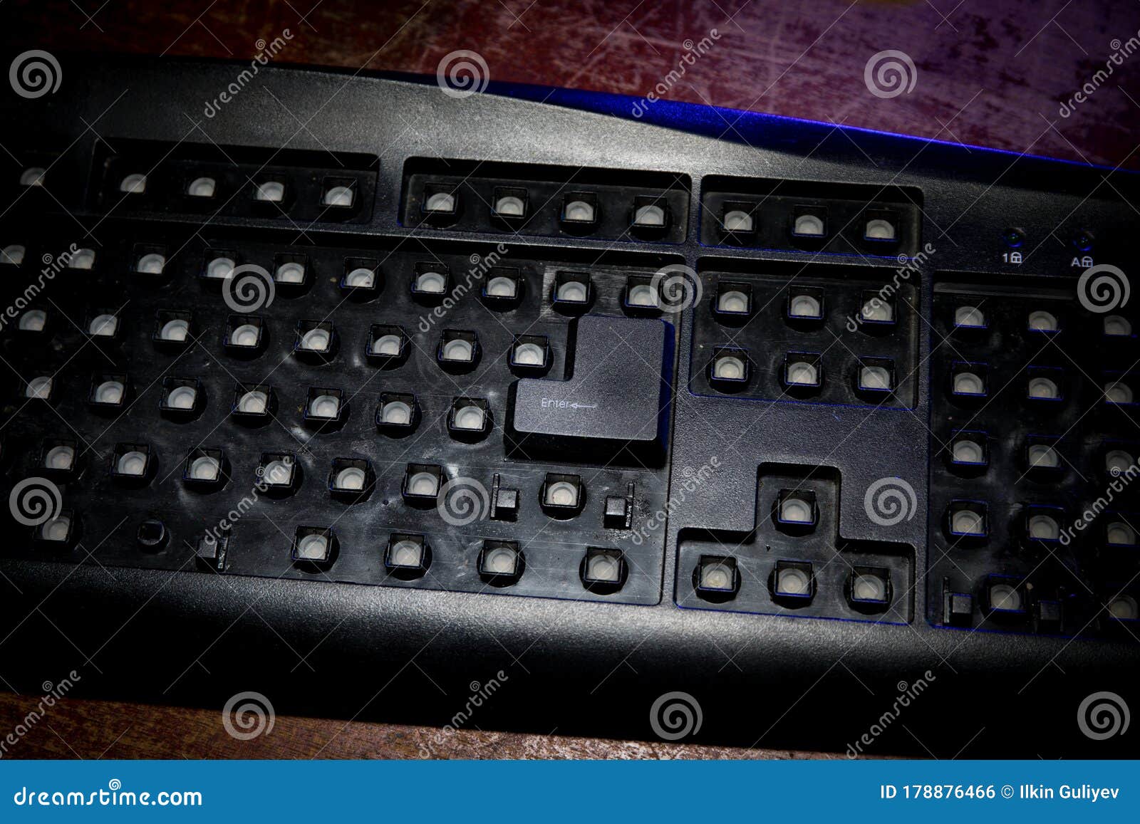 Hammer on Computer Keyboard with Damaged Keys Stock Photo - Image of ...