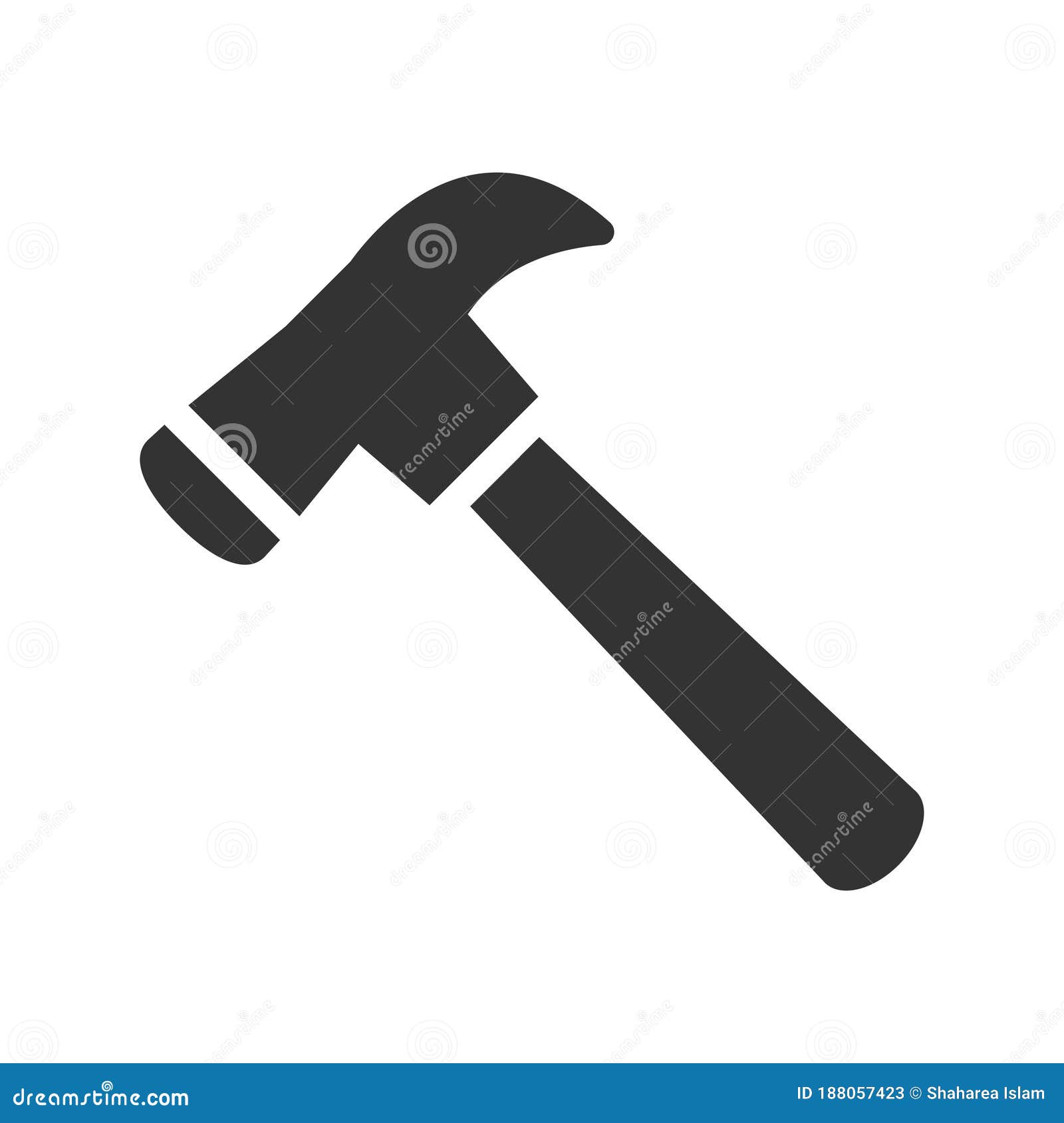 Hammer, Construction Tool Icon Stock Vector - Illustration of symbol ...