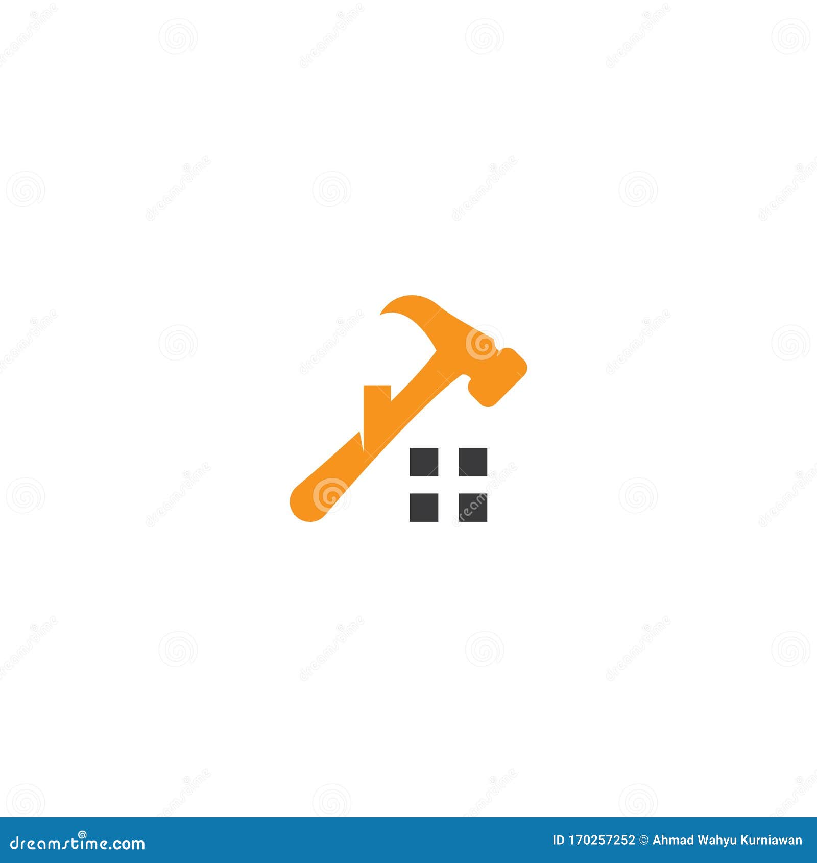 Hammer Construction Tool Icon Stock Vector - Illustration of power ...