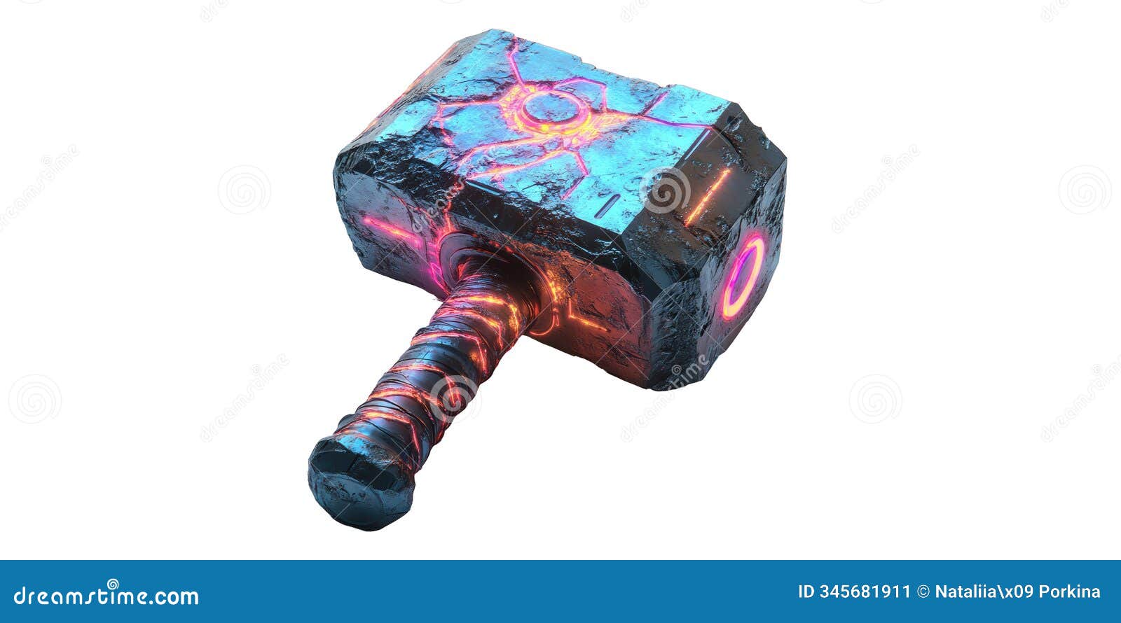 Hammer With Cosmic Patterns Isolated On Transparent Background Royalty ...