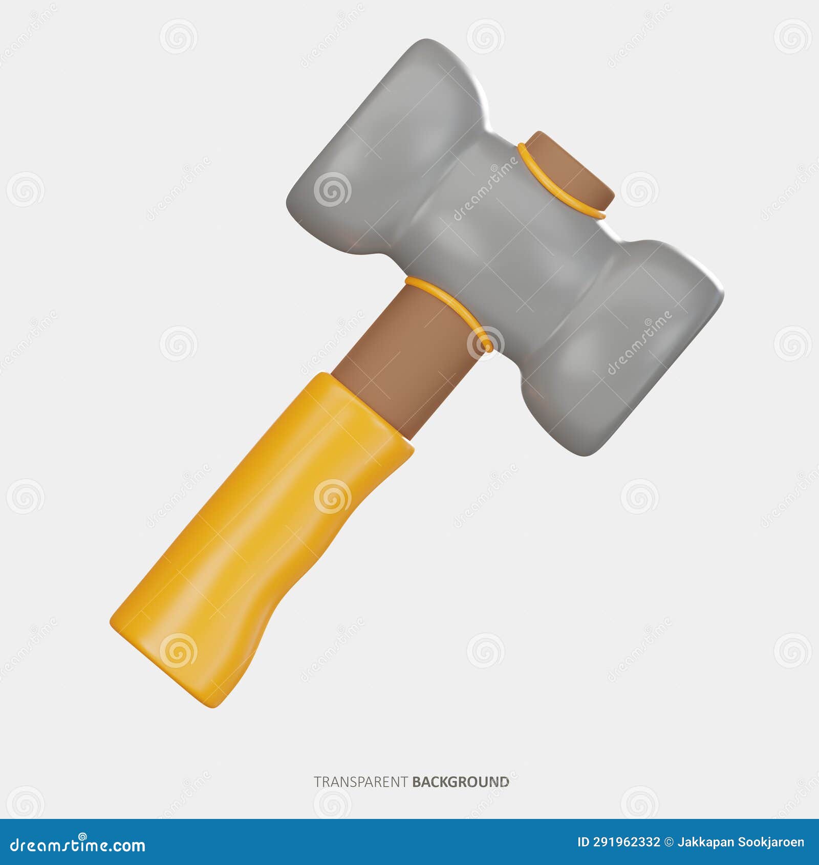 Hammer 3D Icon Rendering Transparent Background Stock Photo ...
