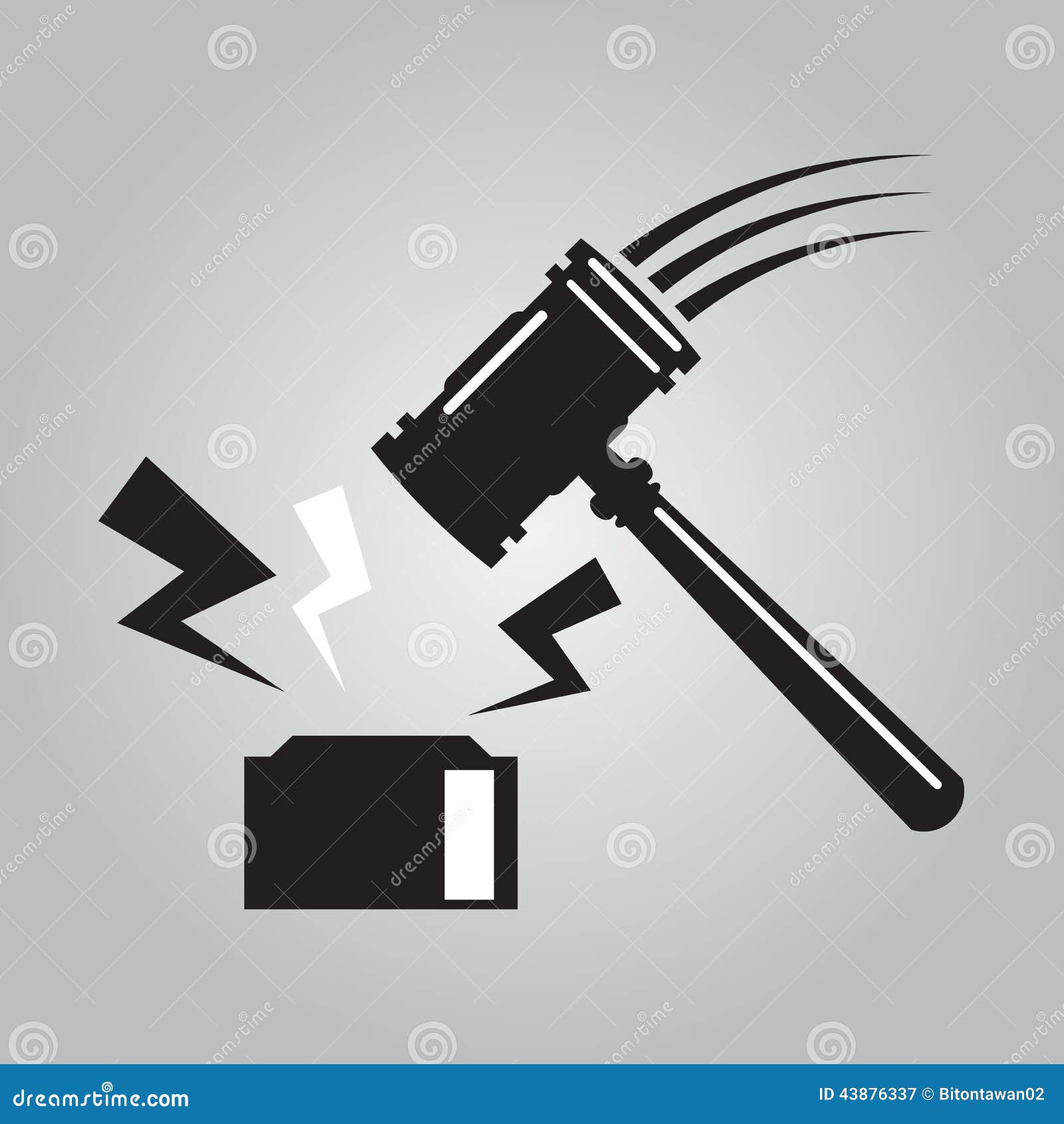 Hammer Des Richtersymbols, Vektor EPS10 Vektor Abbildung - Illustration ...