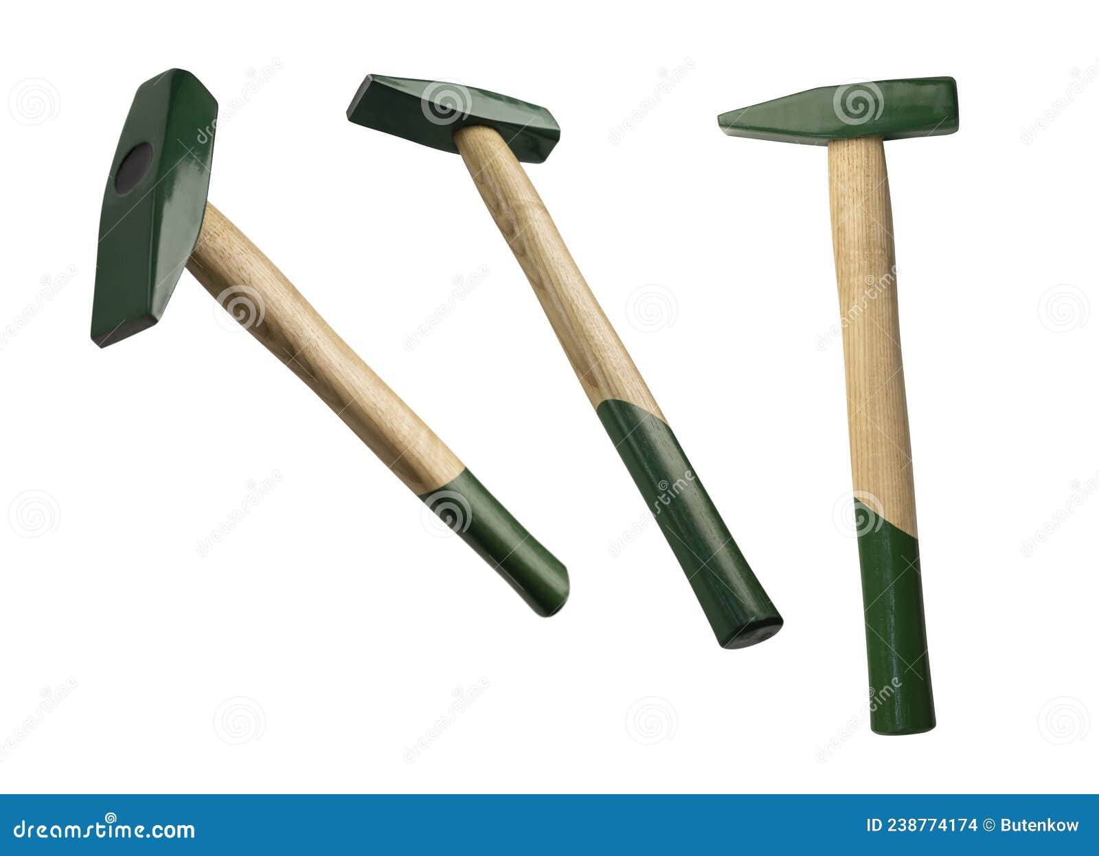 Hammer in Different Angles on a White Background Stock Photo - Image of ...