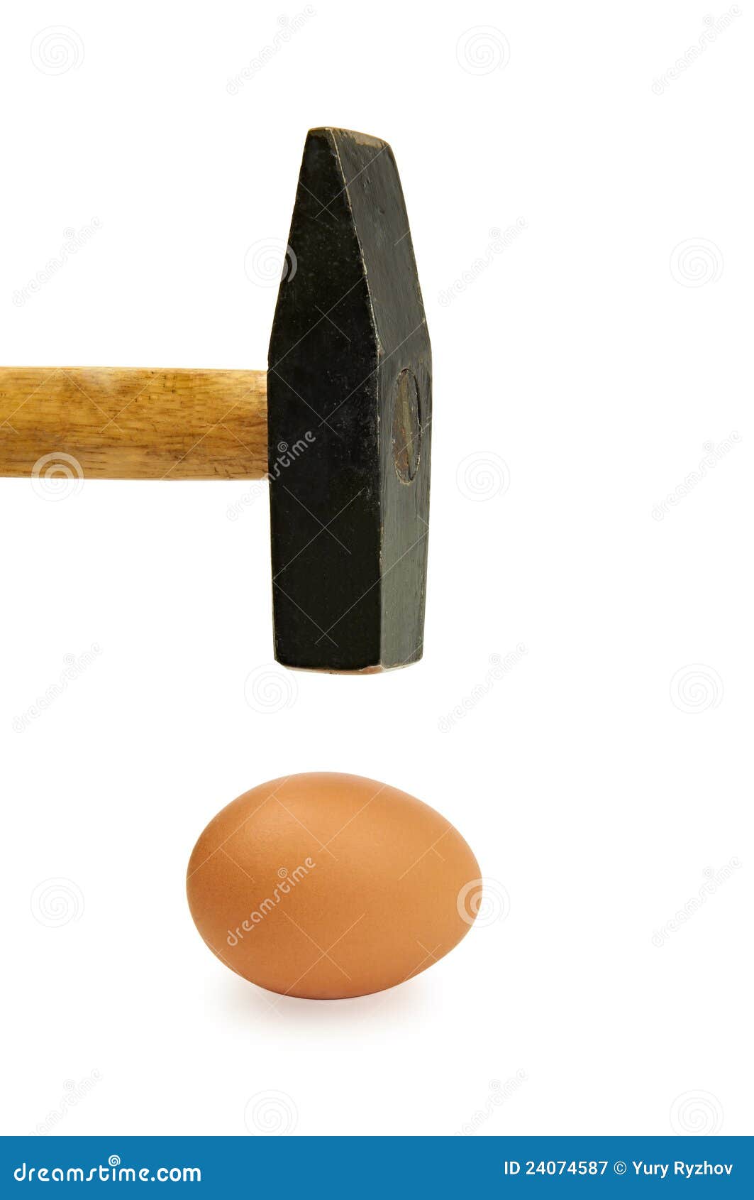 Hammer and Egg. Pre Crash stock image. Image of employee - 24074587