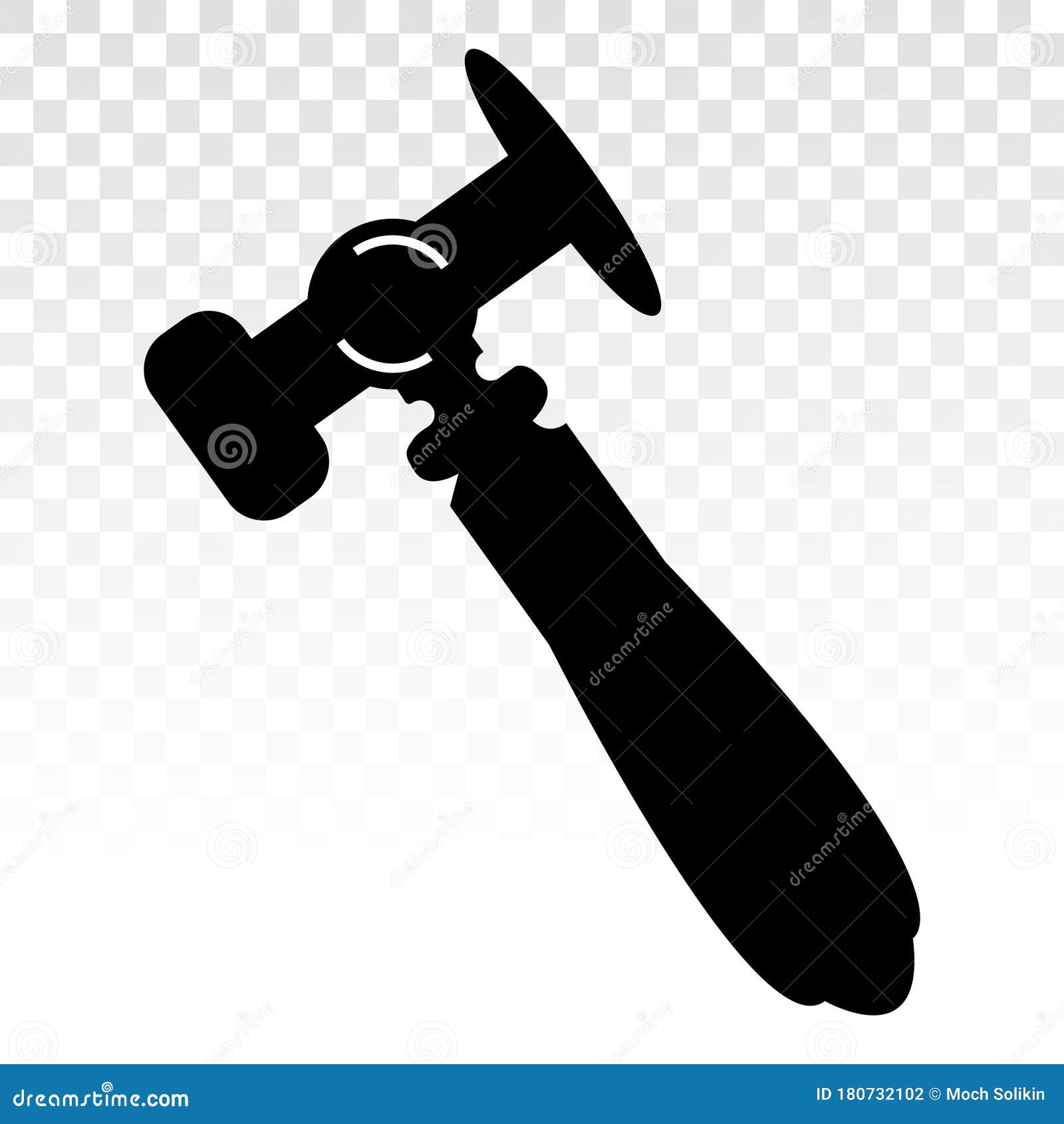 Hammer Flat Icon on a Transparent Background Stock Vector ...