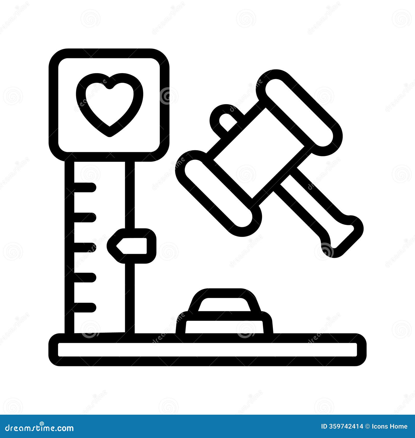 Hammer Game, Strength Tester Vector Design Stock Illustration ...