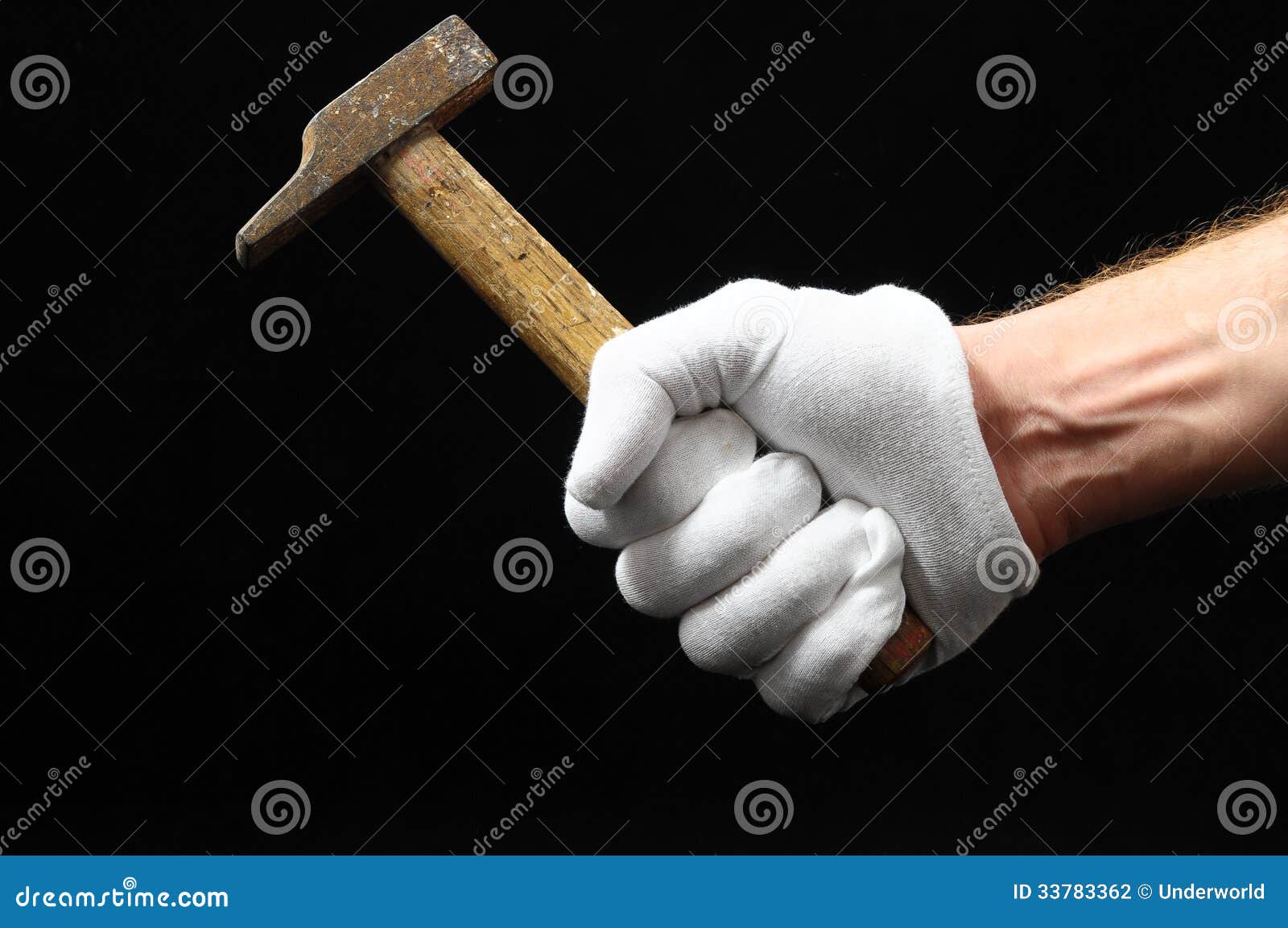 Hammer and a Hand stock photo. Image of worker, power - 33783362