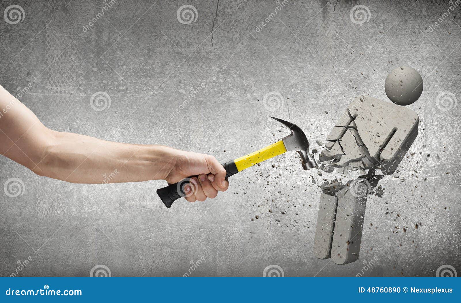 Hammer in hand stock photo. Image of male, humanized - 48760890
