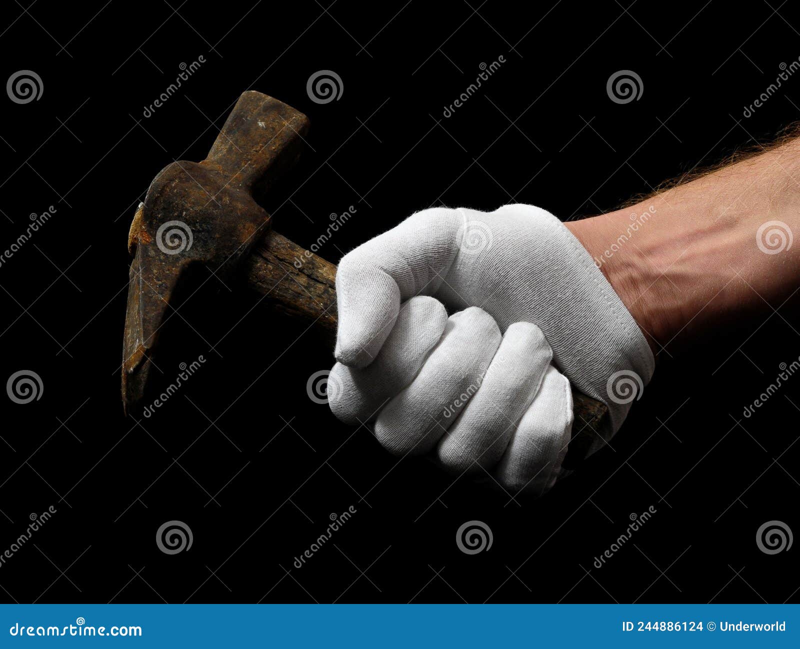 Hammer and a Hand stock photo. Image of hammer, industrial - 244886124