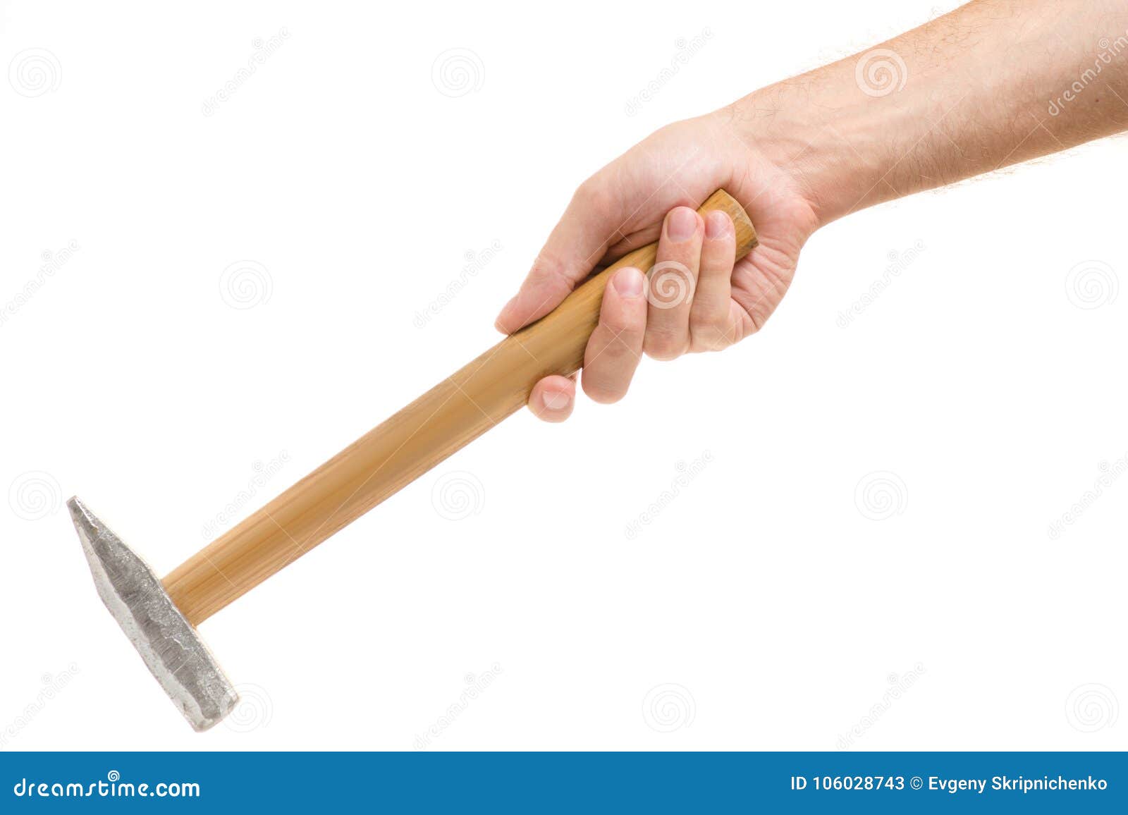 Hammer in hand stock image. Image of person, object - 106028743