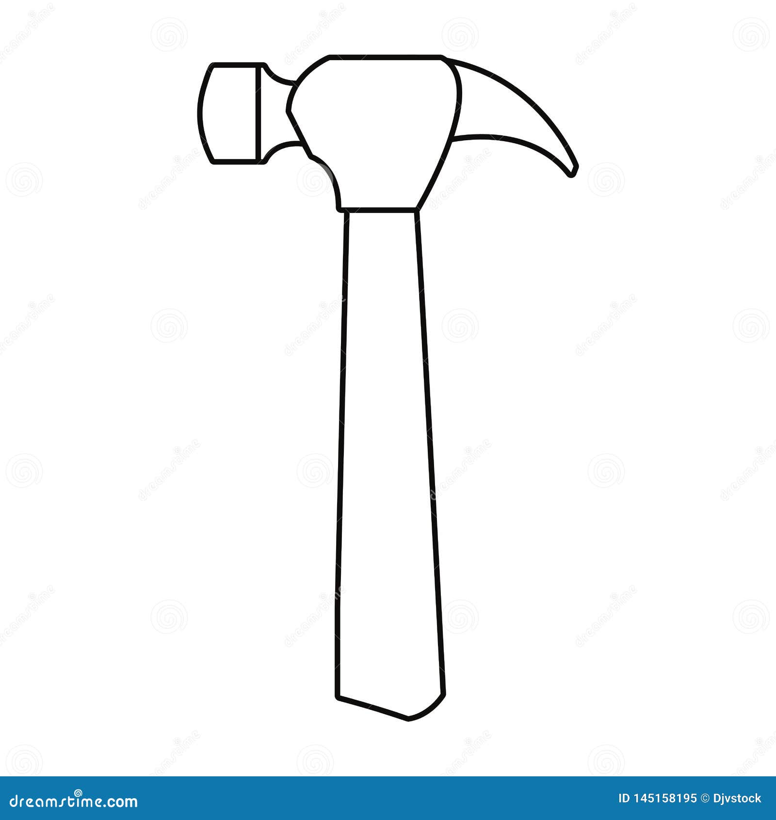 Hammer gear tool icon stock illustration. Illustration of tool - 145158195