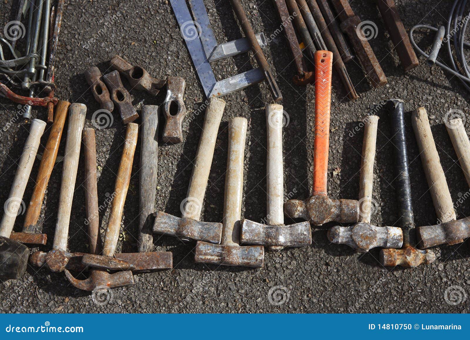 Hammer Handtools Hand Tools Collection Pattern Stock Photo - Image of ...