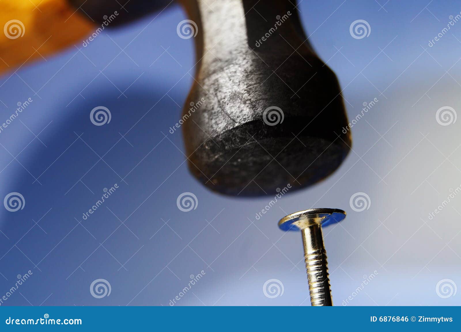 Hammer hit stock photo. Image of force, pound, construction - 6876846
