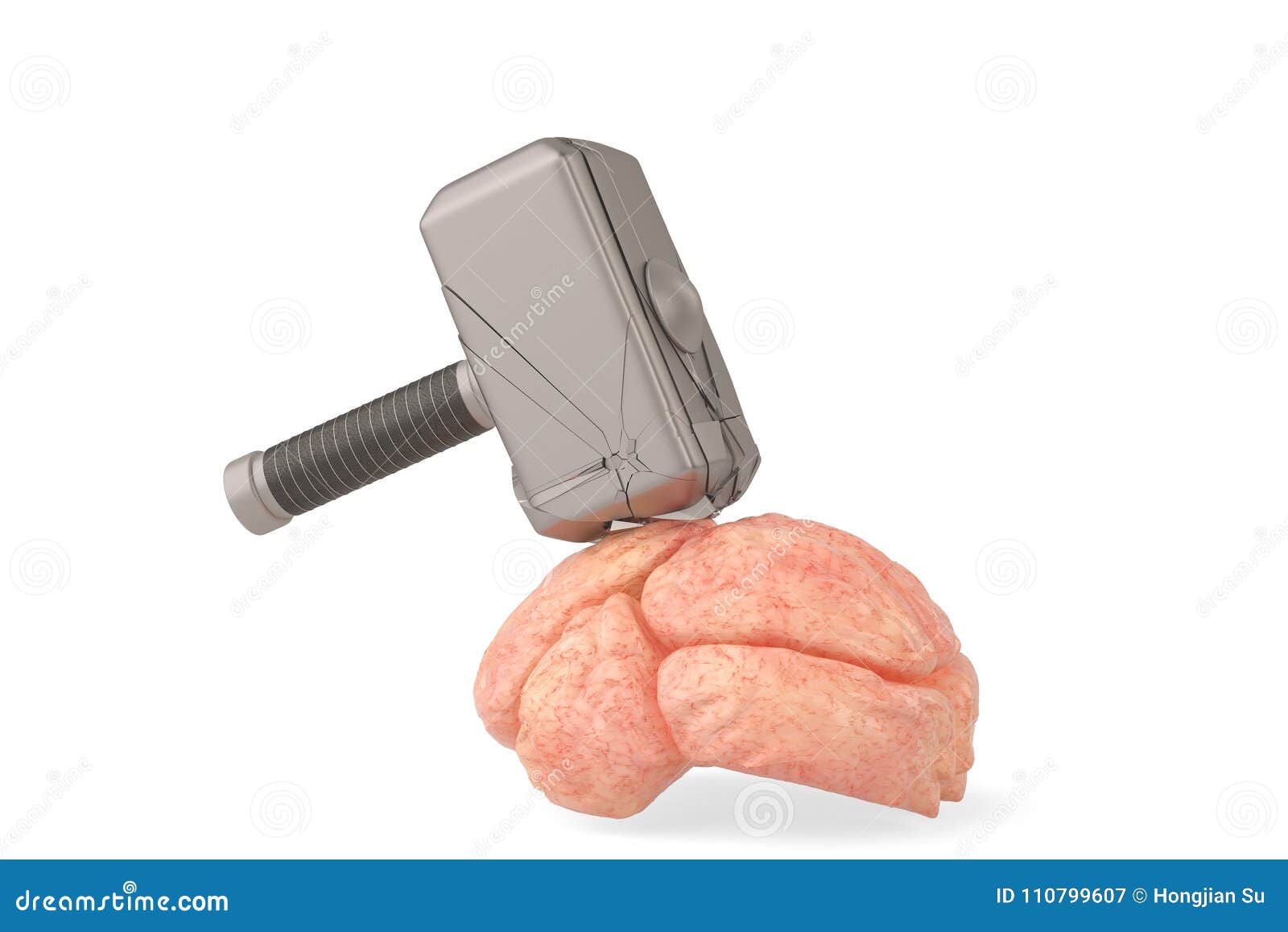Hammer Hitting Brain