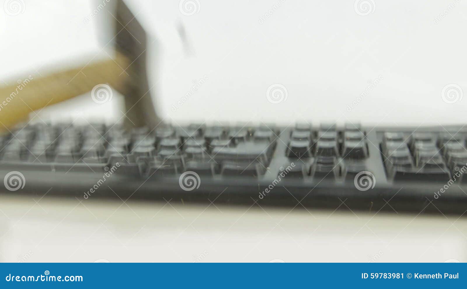 Hammer Hitting Computer Keyboard Multiple Times Stock Video - Video of ...