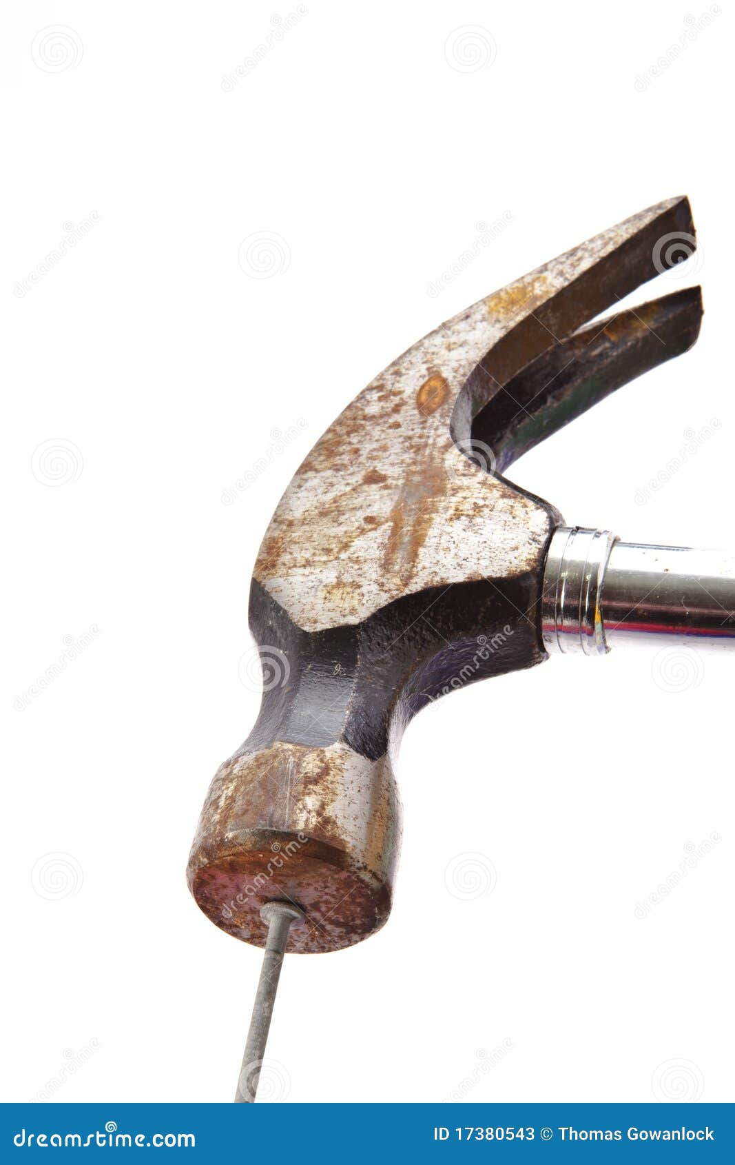 Hammer hitting a nail stock image. Image of accuracy - 17380543
