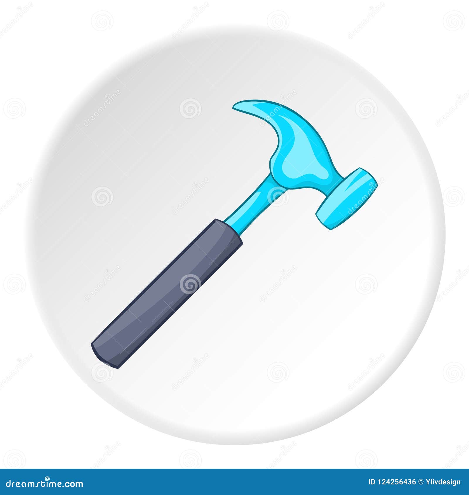 Hammer icon, cartoon style stock illustration. Illustration of design ...