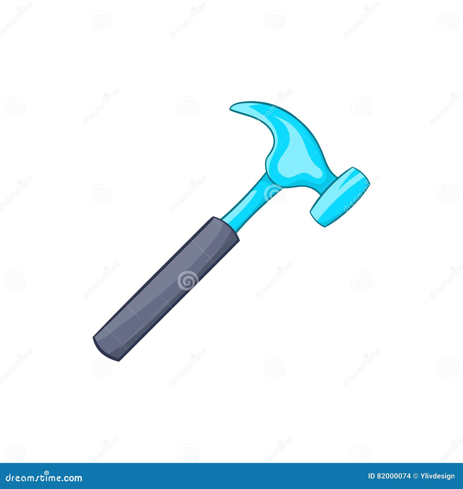 Hammer icon, cartoon style stock vector. Illustration of abstract ...