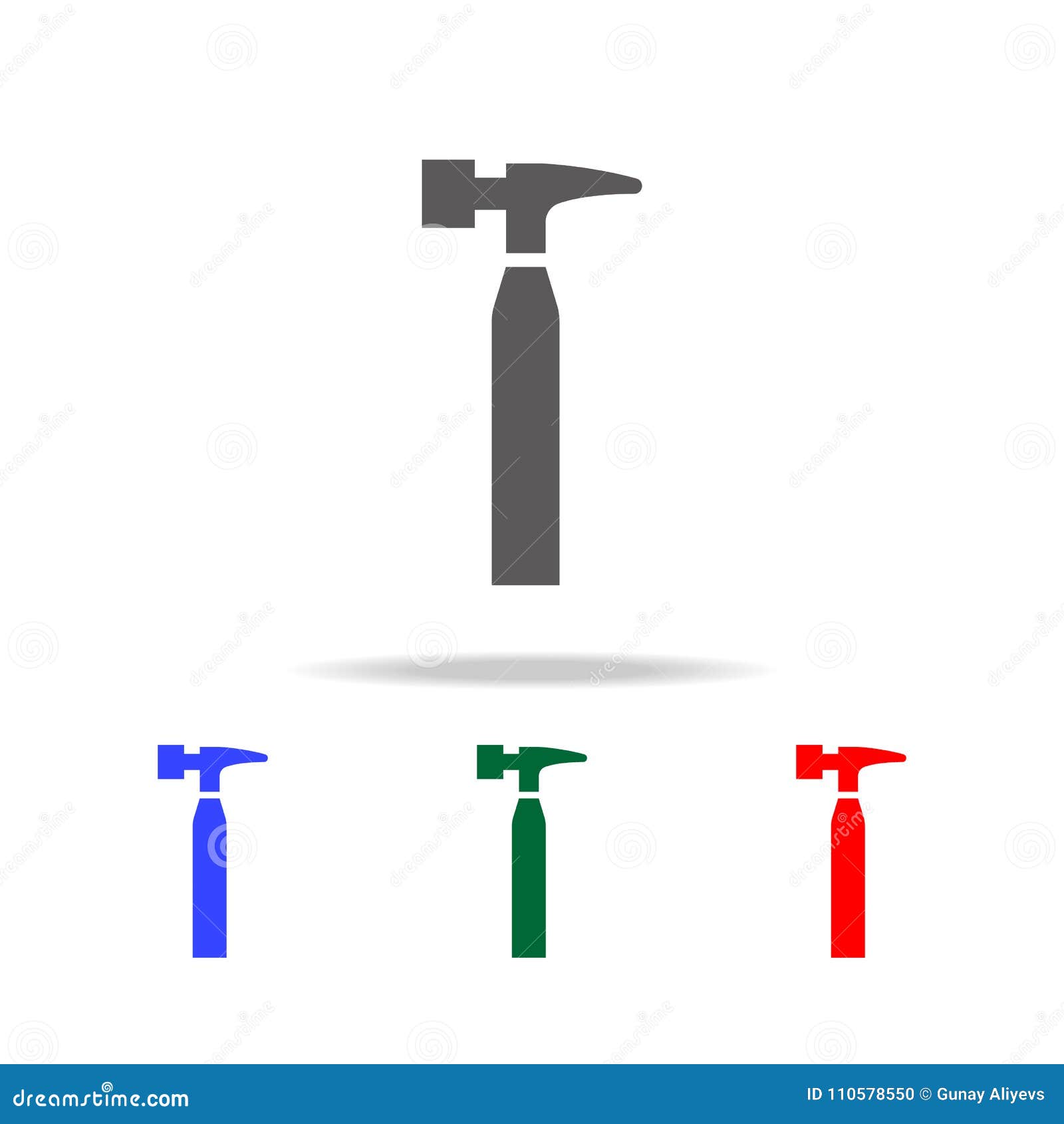 Hammer Icon. Elements in Multi Colored Icons for Mobile Concept and Web ...