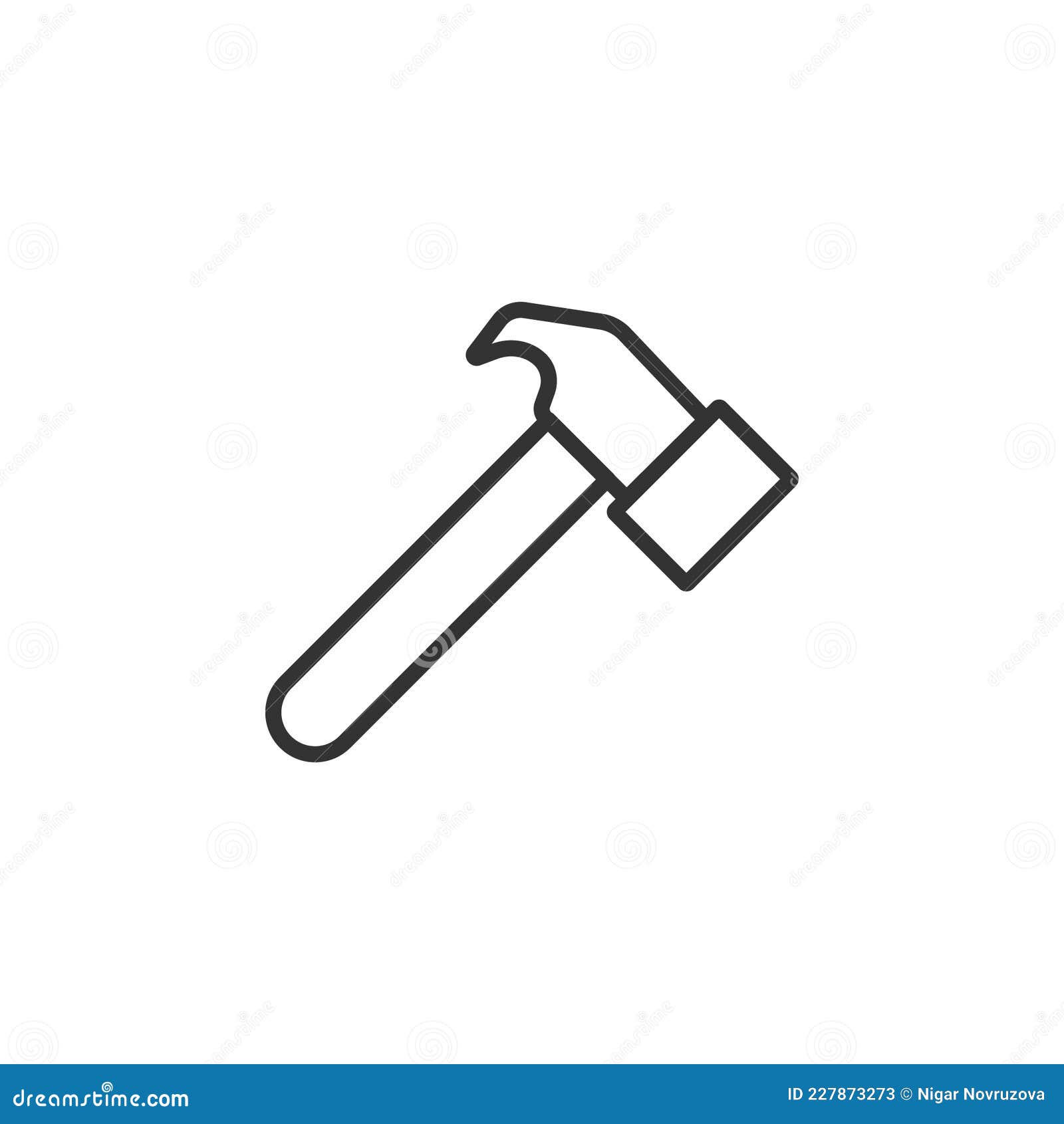 Hammer Symbol Isolated Vector Icon Stock Vector - Illustration of ...