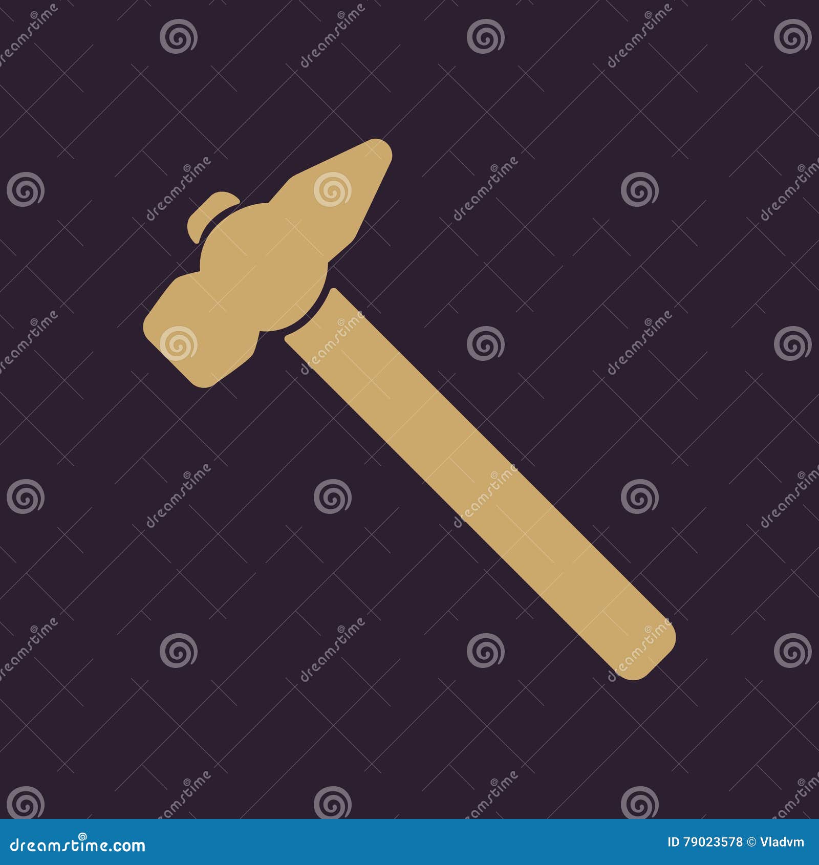 The Hammer Icon. Hammer Symbol Stock Vector - Illustration of design ...