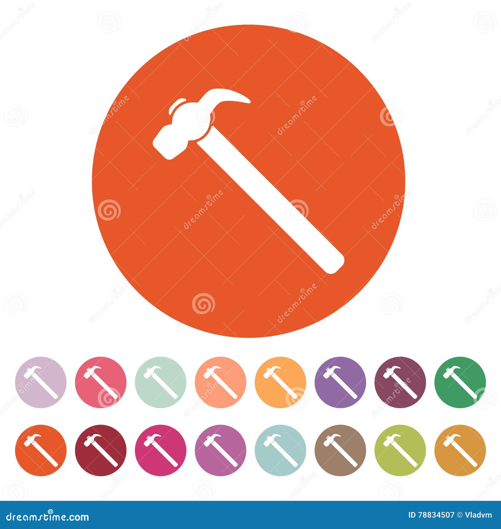 The Hammer Icon. Hammer Symbol Stock Vector - Illustration of ...