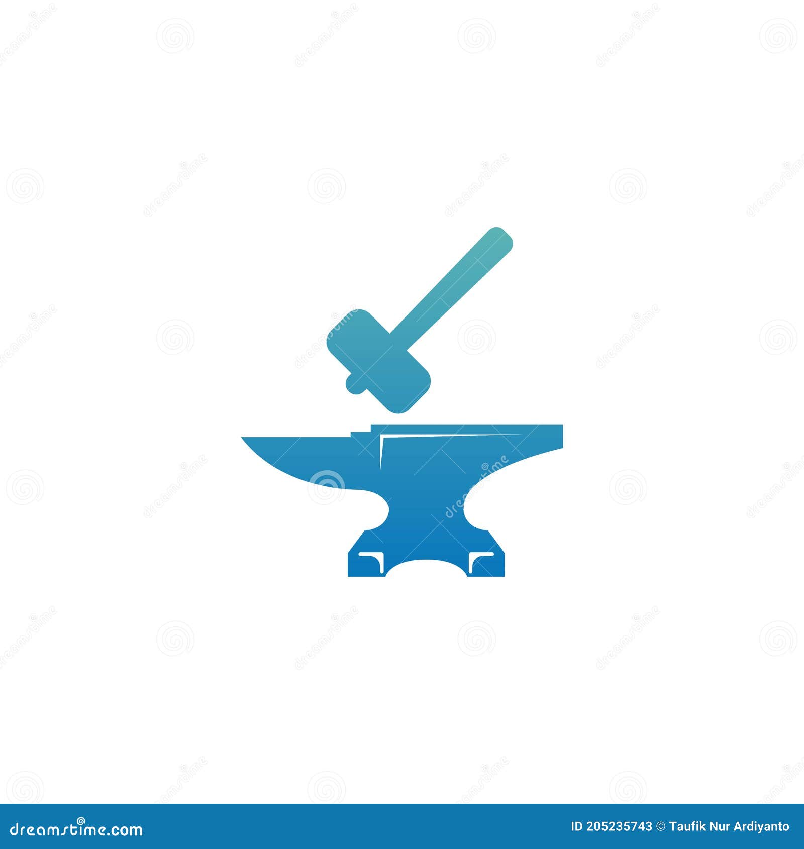 Hammer Icon Logo Design Template Illustration Stock Vector ...