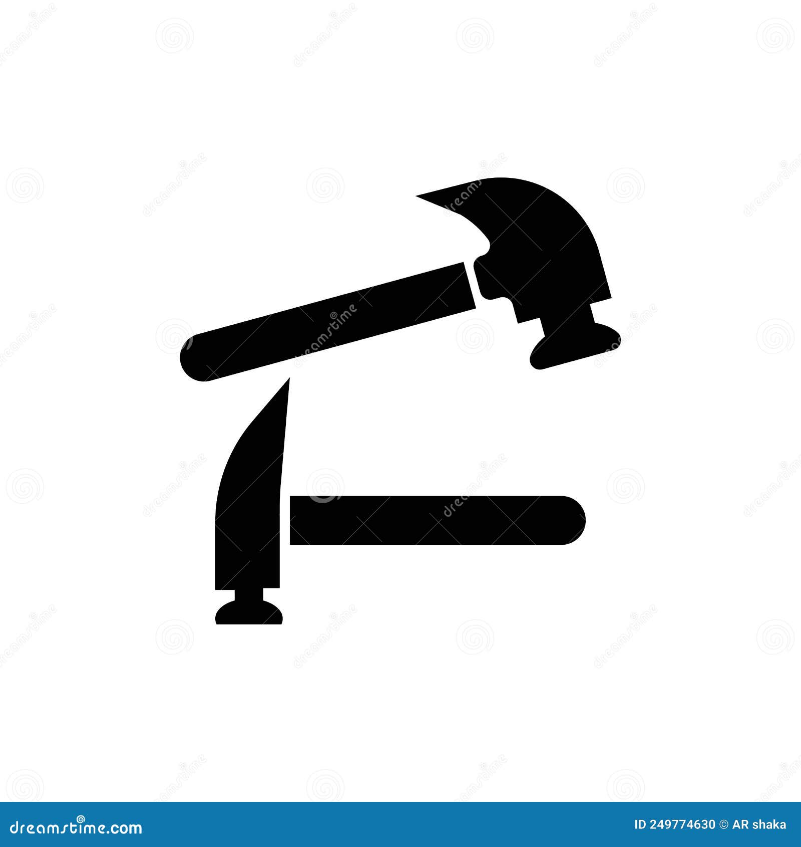 Hammer Icon Logo, Vector Design Stock Vector - Illustration of prison ...