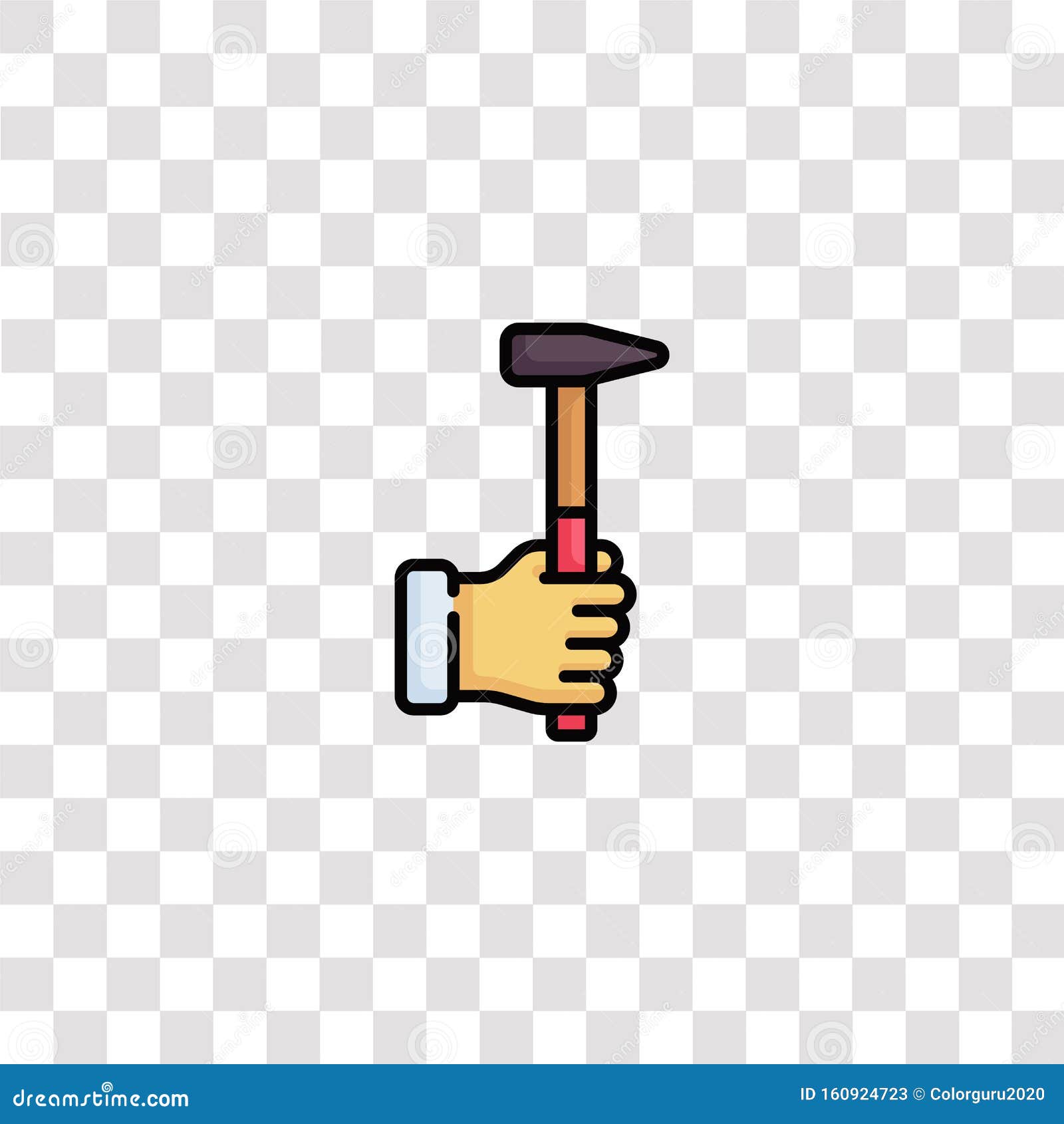 Hammer Icon Sign and Symbol. Hammer Color Icon for Website Design and ...