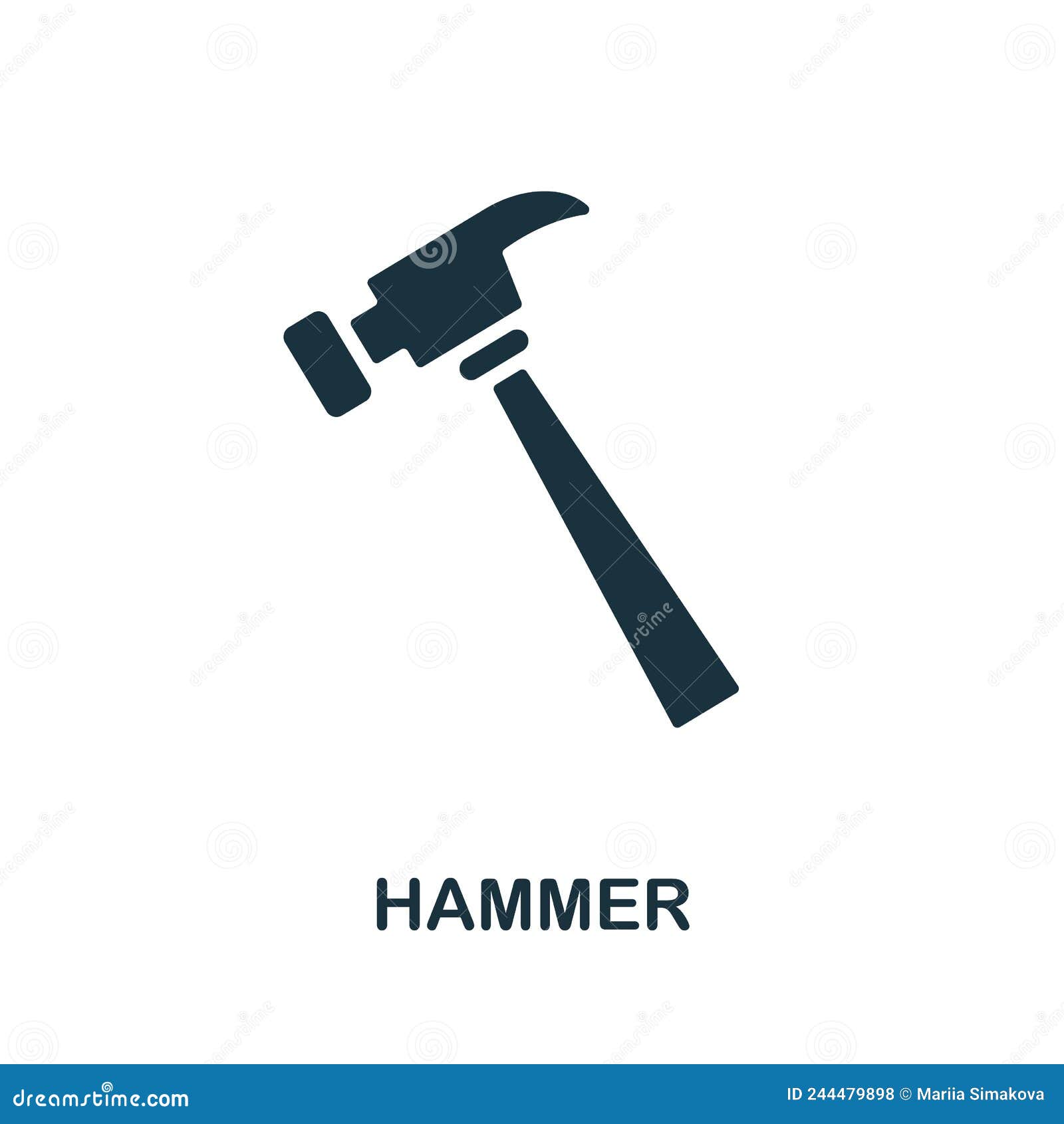 Hammer Icon. Simple Element from Construction Collection. Creative ...