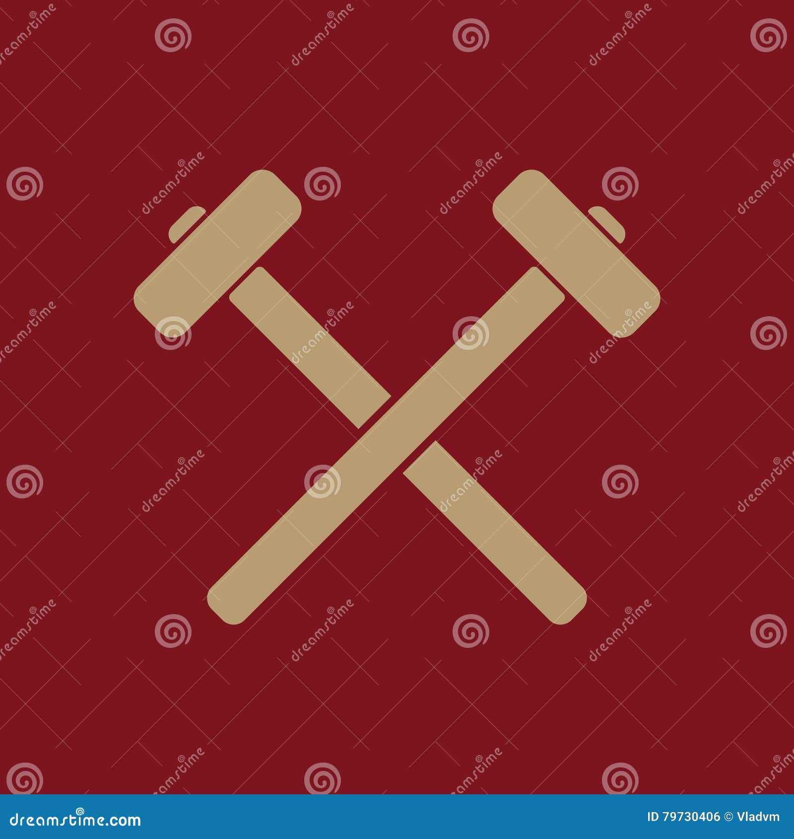 The Hammer Icon. Sledgehammer Symbol Stock Vector - Illustration of ...