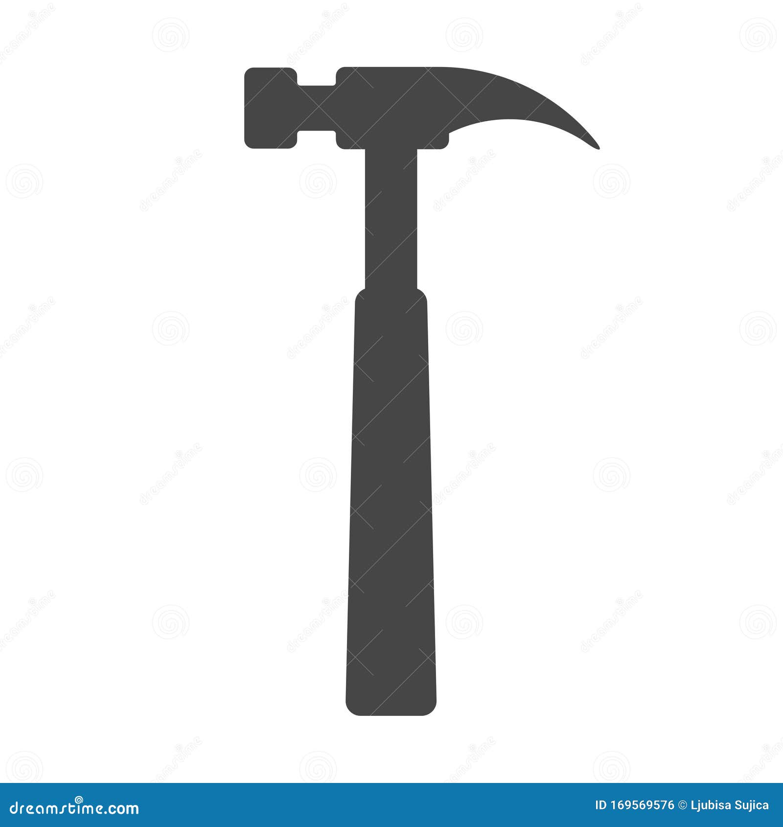 Hammer Icon stock vector. Illustration of interface - 169569576