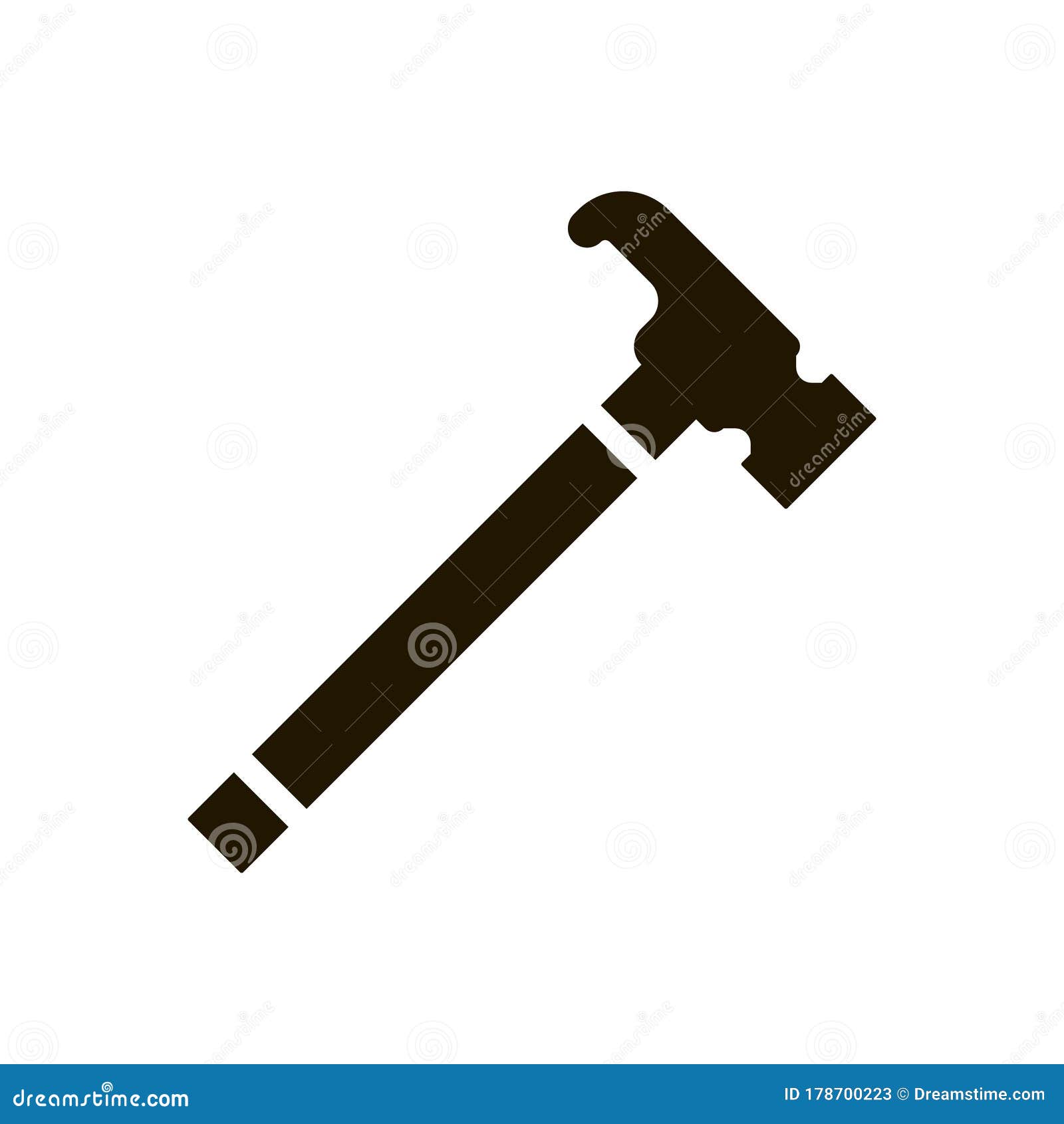 Hammer Icon on White Background. Trendy Flat Style for Graphic Design ...