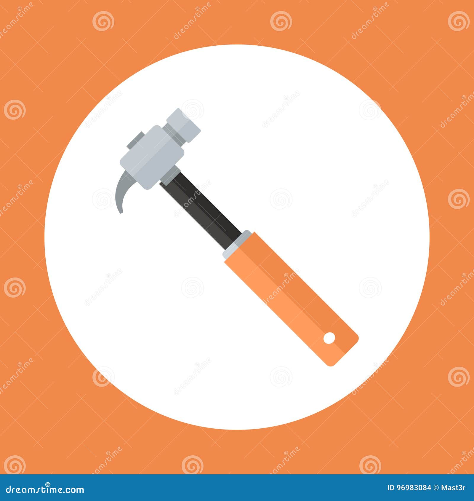 Hammer Icon Working Hand Tool Equipment Concept Stock Vector ...