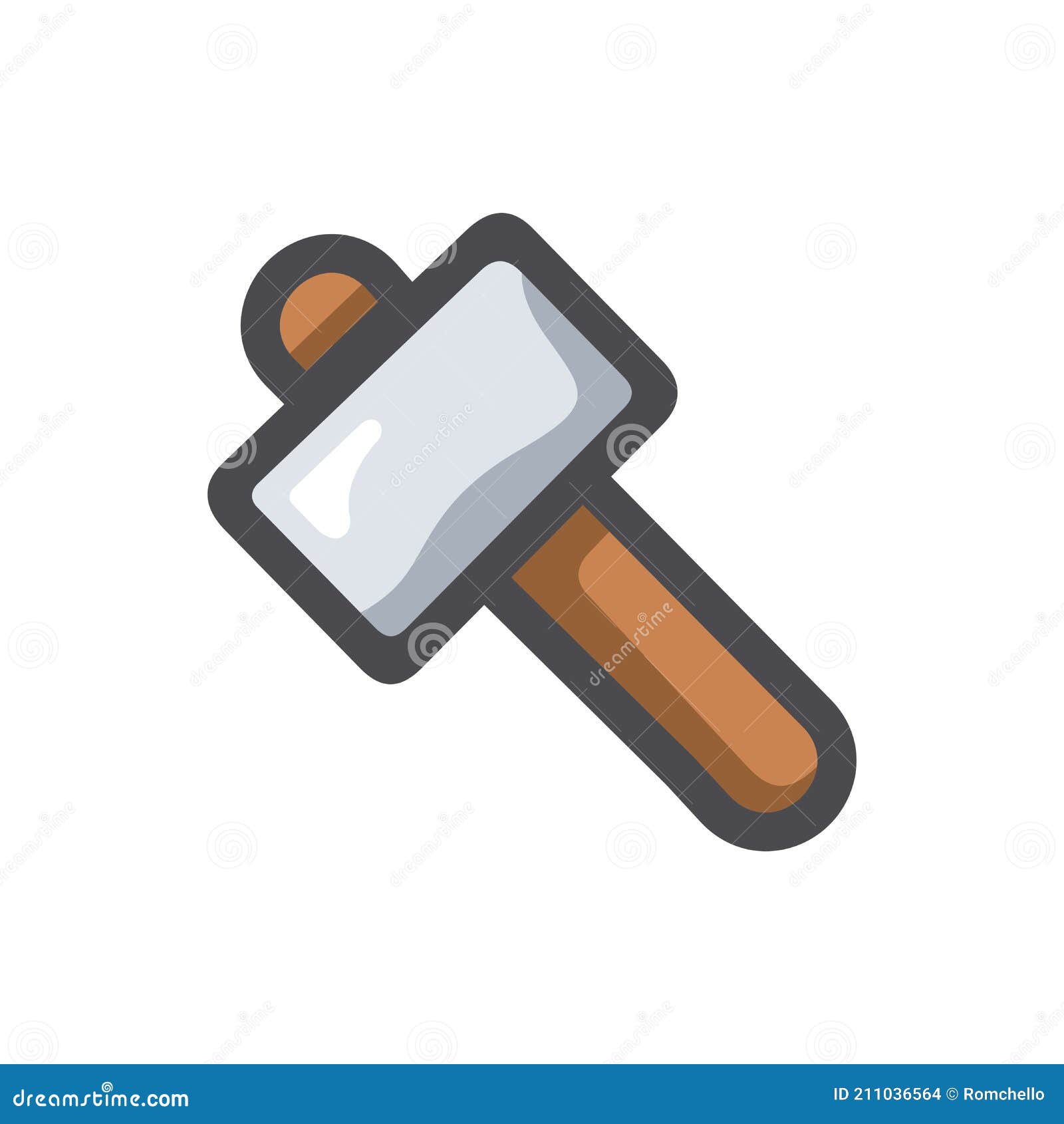 Hammer Sledgehammer Tool Vector Icon Cartoon Illustration. Stock Vector ...