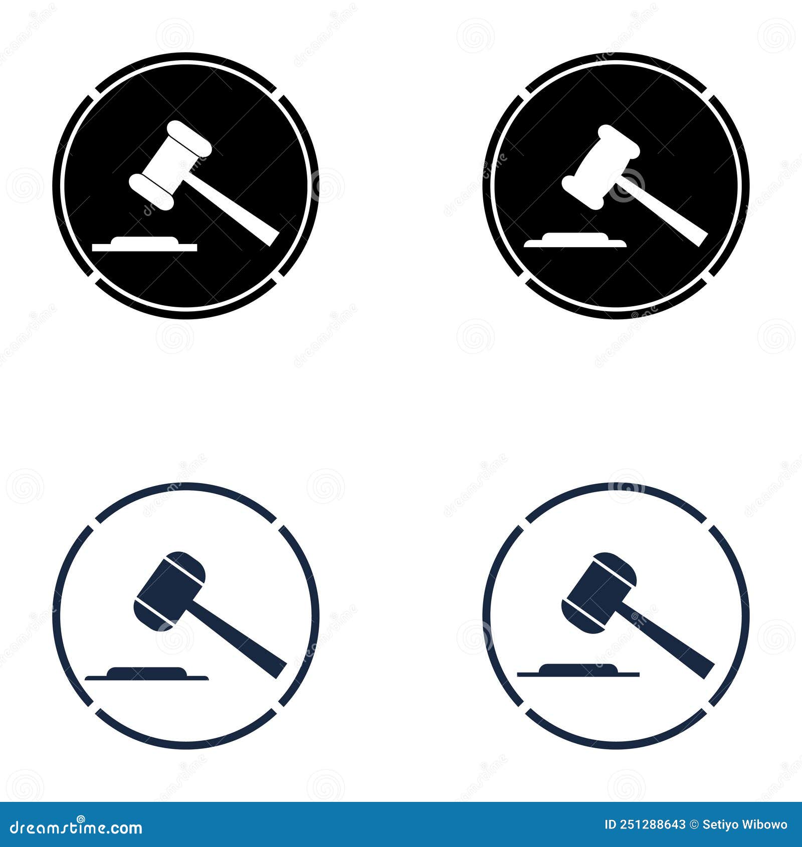 Hammer of a Judge Icon Vector Stock Vector - Illustration of internet ...