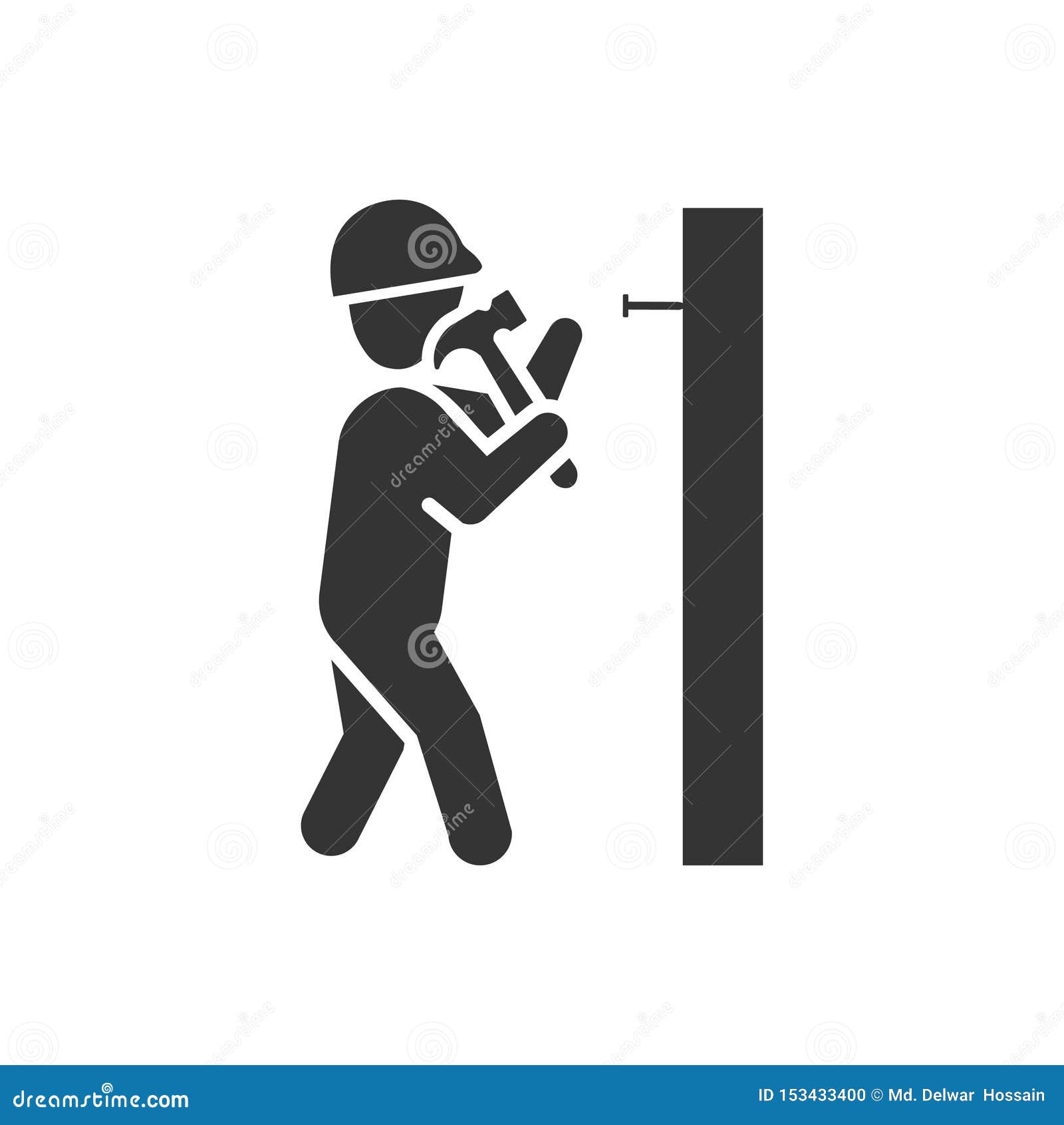 Knocking Icon Vector Sign And Symbol Isolated On White Background ...