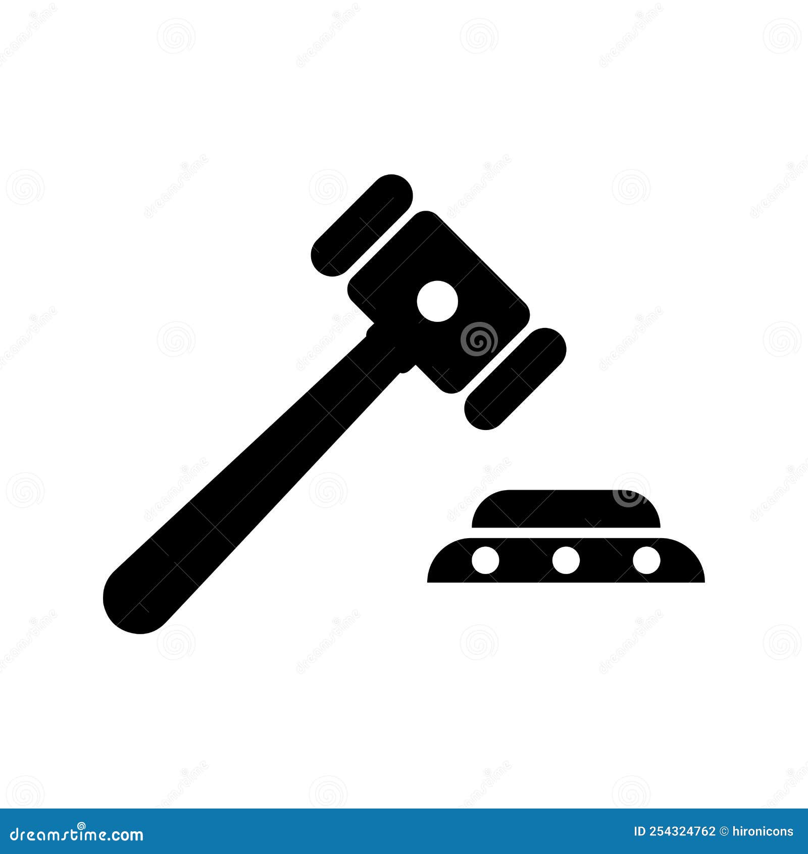 Hammer, Legal, Judge Icon. Black Vector Graphics Stock Vector ...