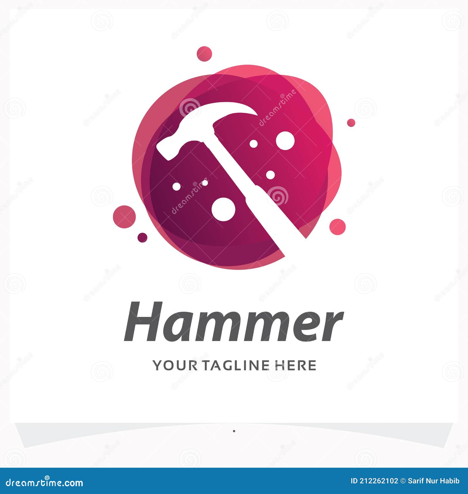 Hammer Logo Design Template Stock Vector - Illustration of repair ...