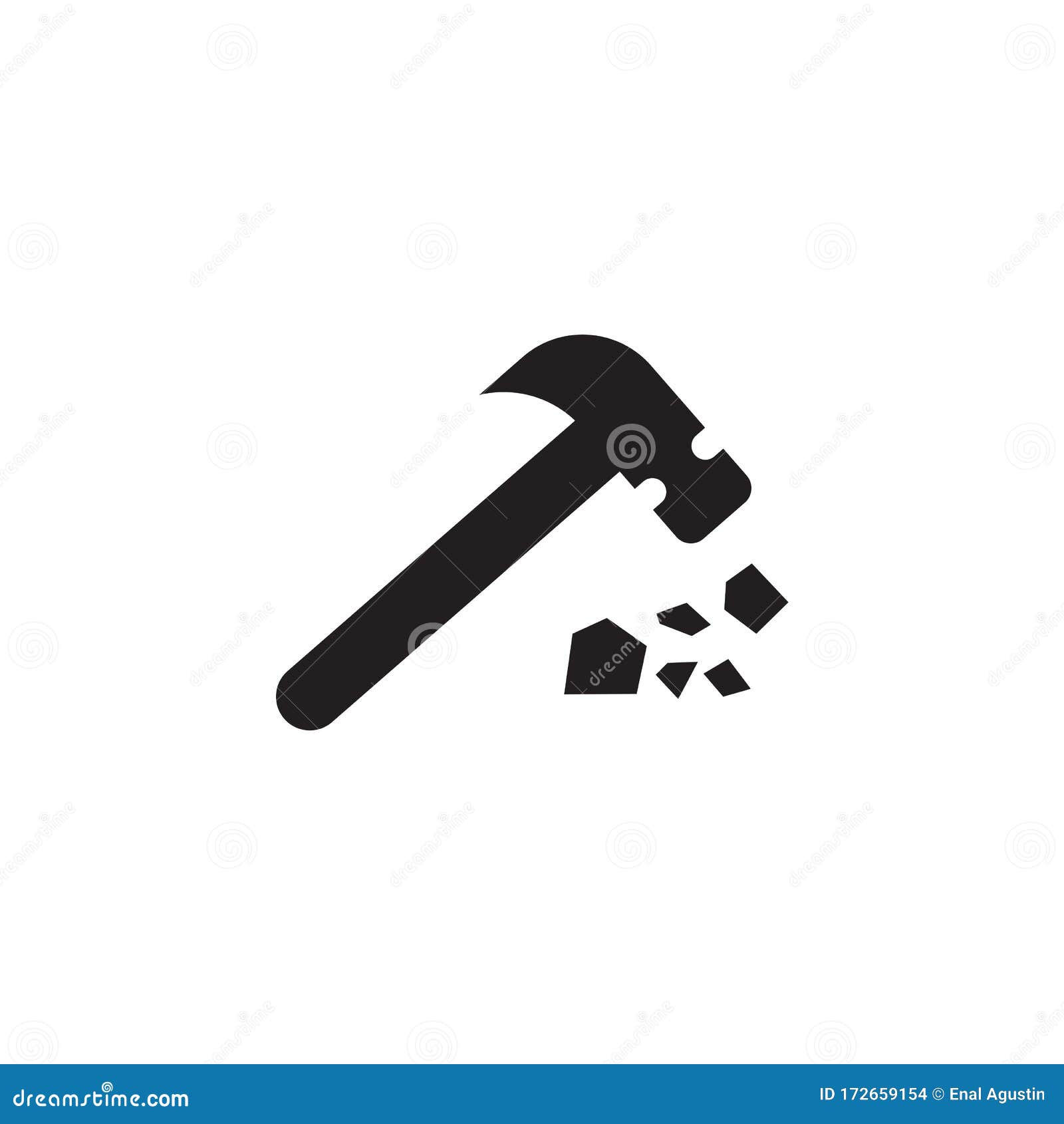 Hammer Logo Design Vector Template Stock Vector - Illustration of ...