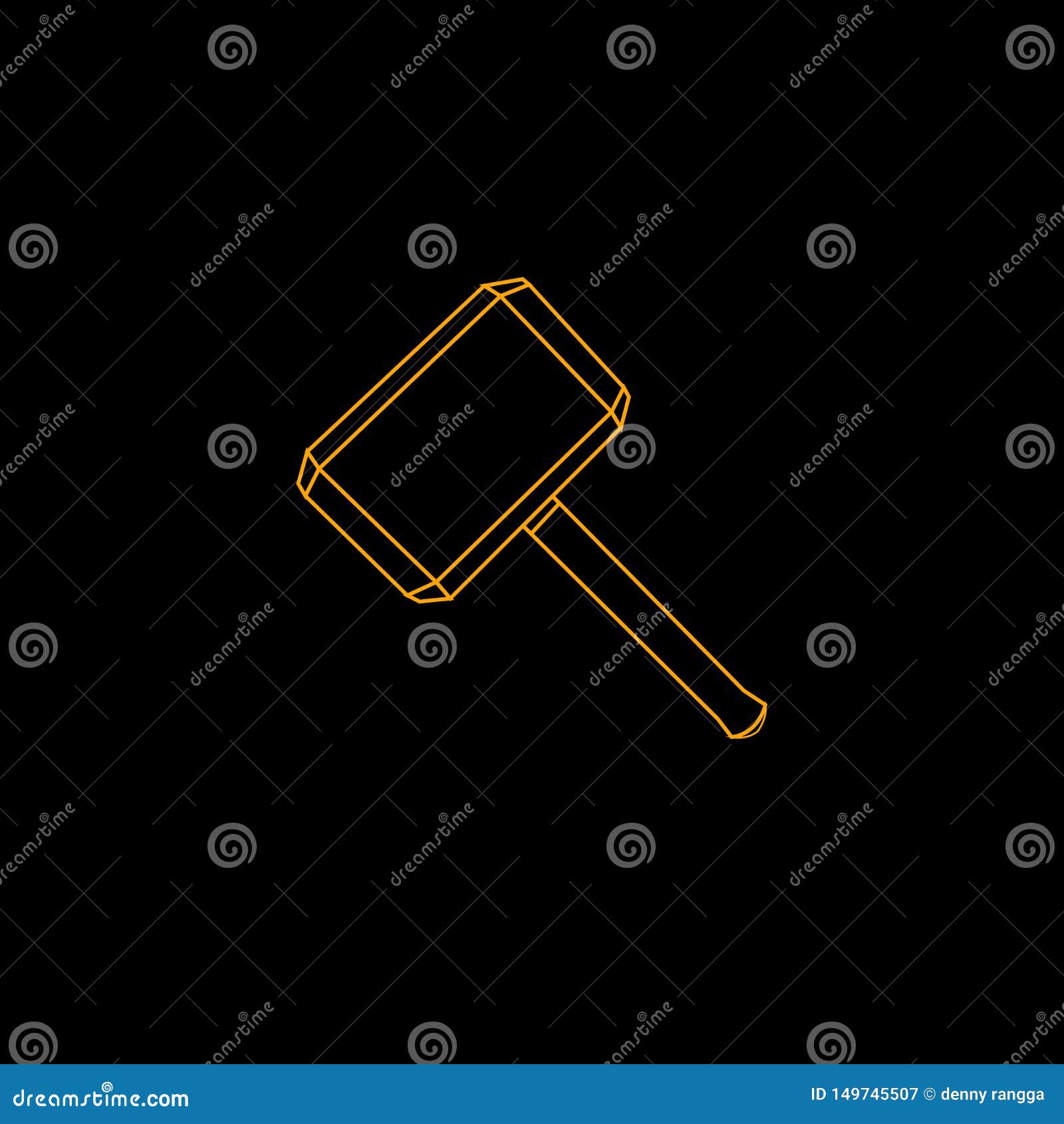 Hammer logo elegant stock illustration. Illustration of simple - 149745507