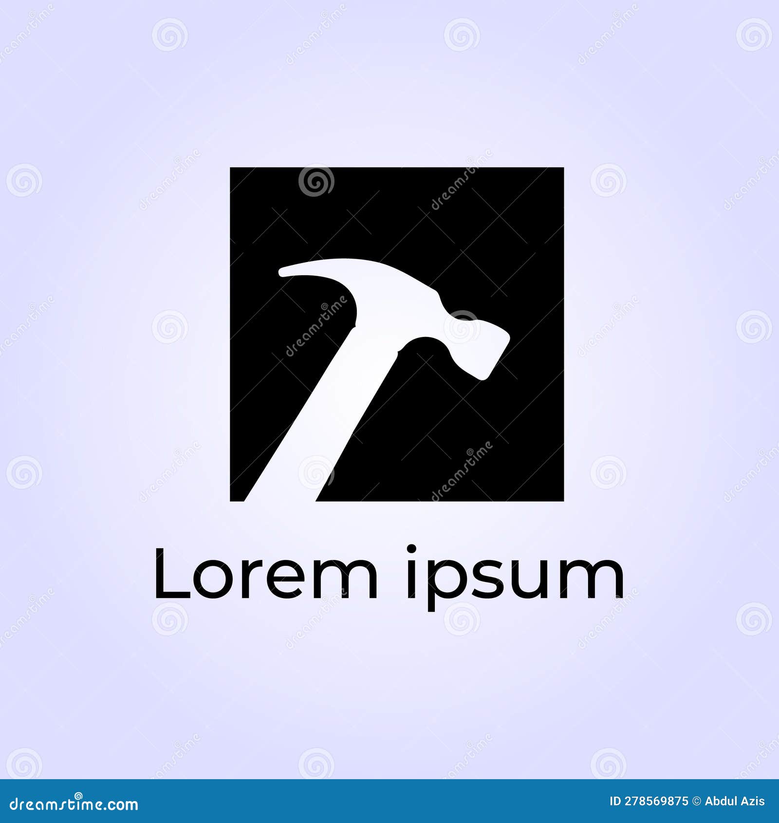 Hammer Logo Icon Vector Design Stock Vector - Illustration of hammer ...