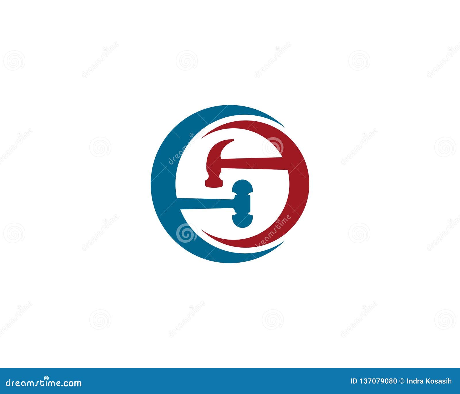 Hammer logo vector stock vector. Illustration of handle - 137079080