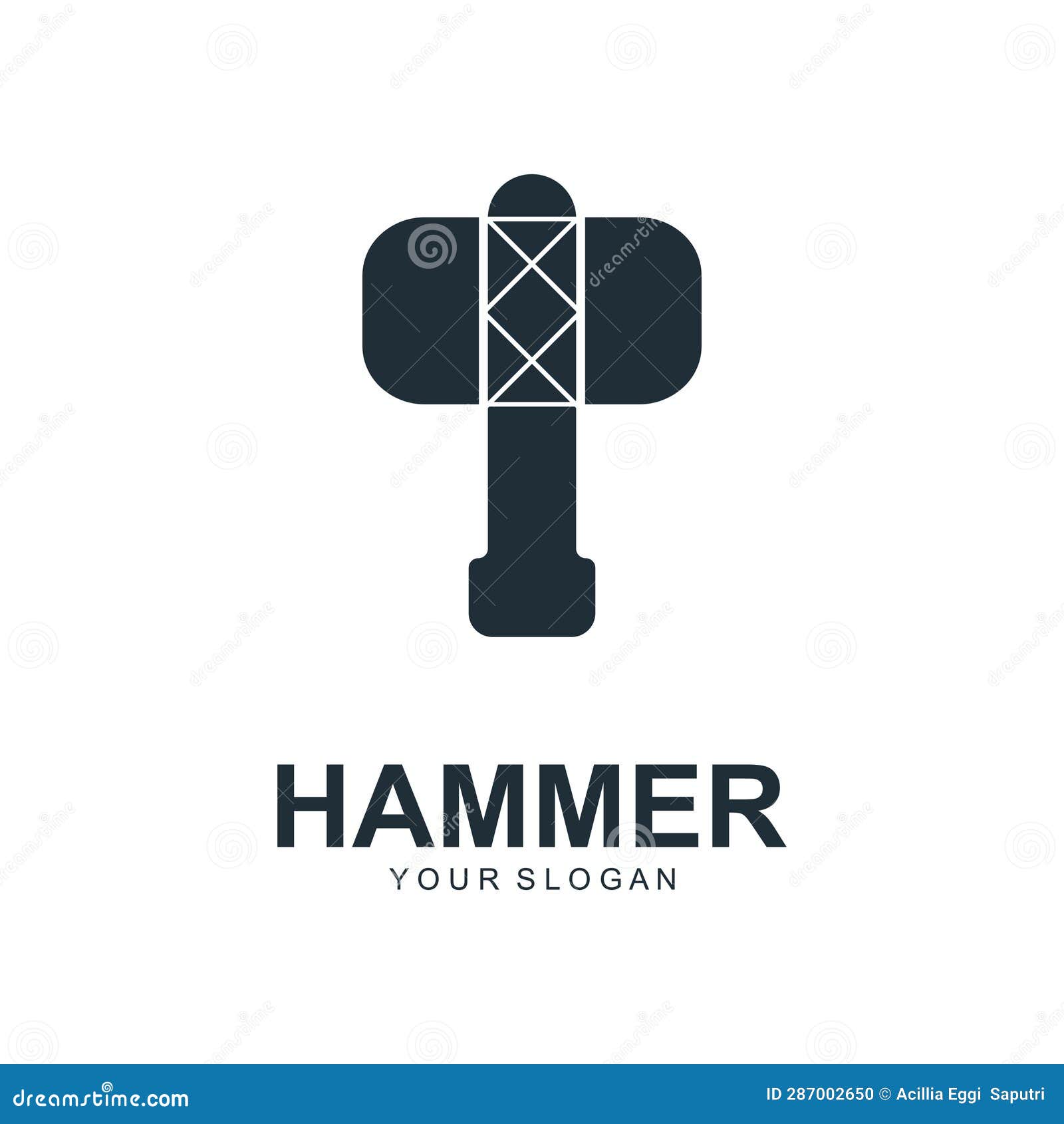 Hammer Logo Vector Illustration Design Stock Vector - Illustration of ...