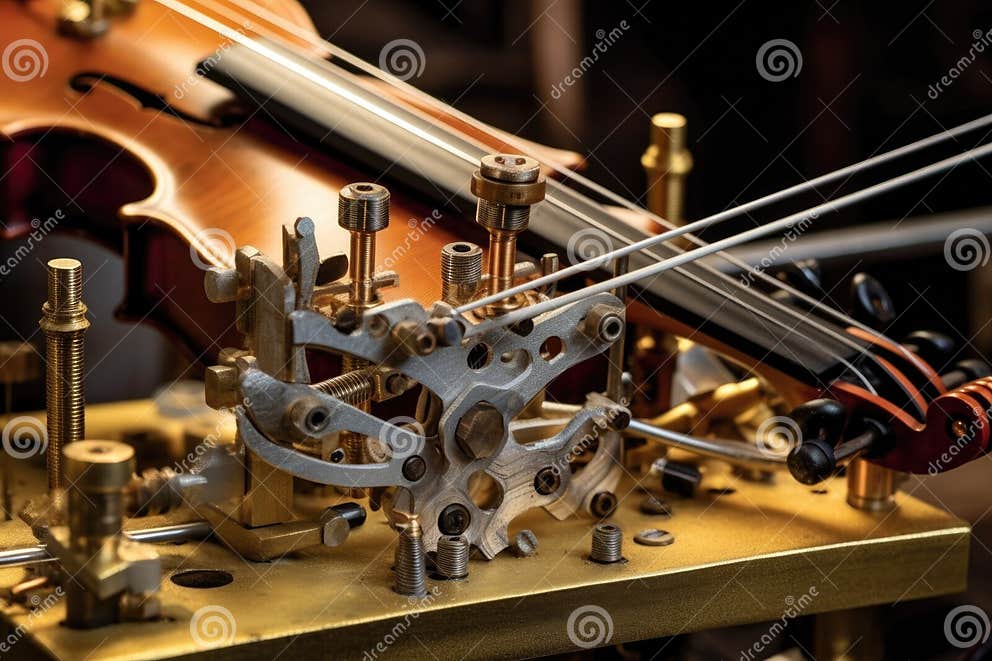 Hammer Mechanism in Action, Striking Strings Stock Illustration ...