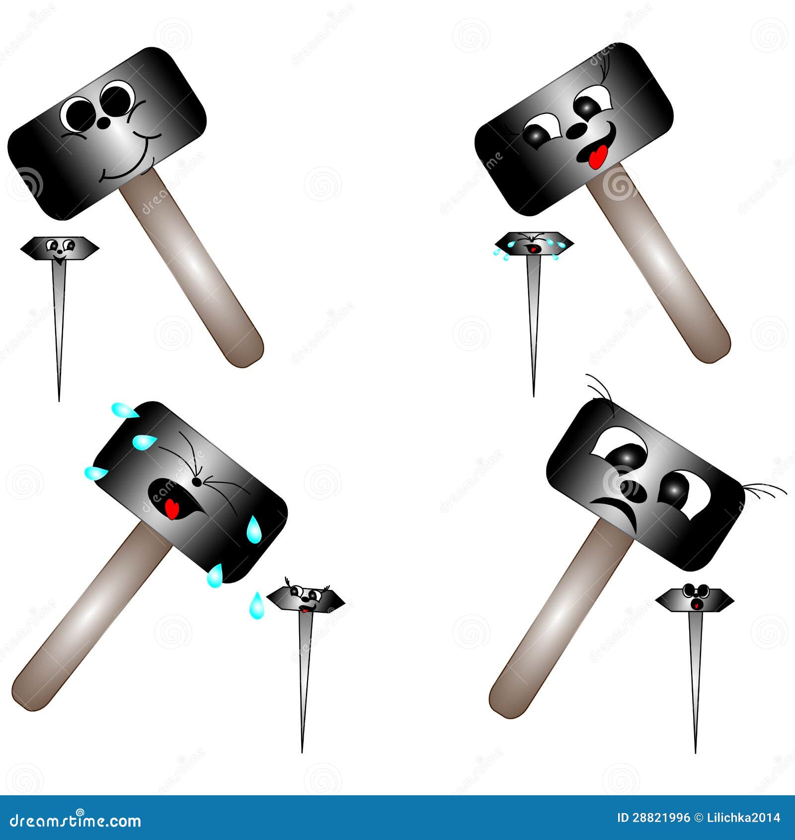 Scared Hammer Cartoon Royalty-Free Illustration | CartoonDealer.com ...