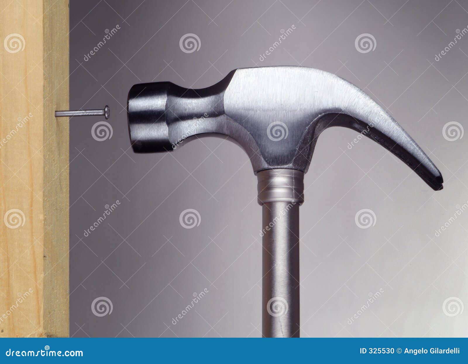 Hammer and nail stock photo. Image of handyman, construction - 325530