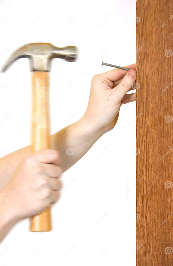 Hammer and Nail stock image. Image of bang, manufacture - 36177