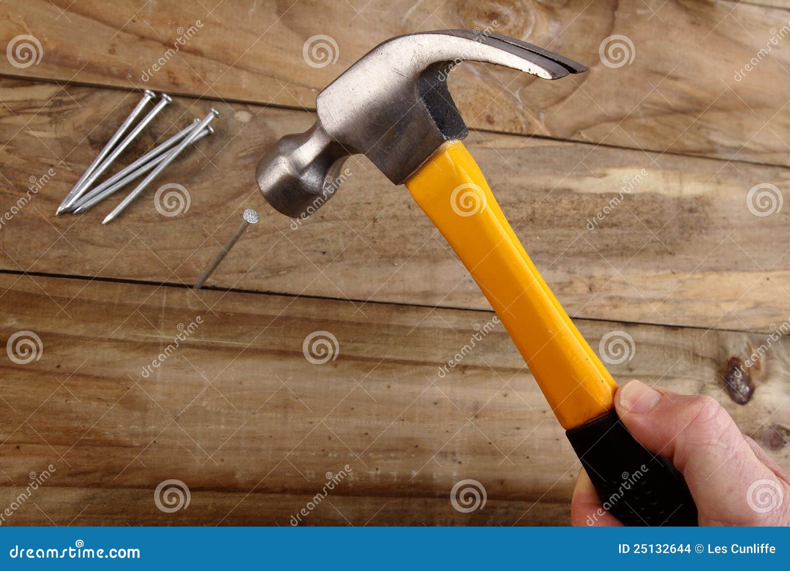 Hammer and nails stock photo. Image of carpenter, closeup - 25132644